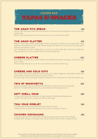 Saigon Bar Menu - The Anam Cam Ranh by The Anam - Issuu