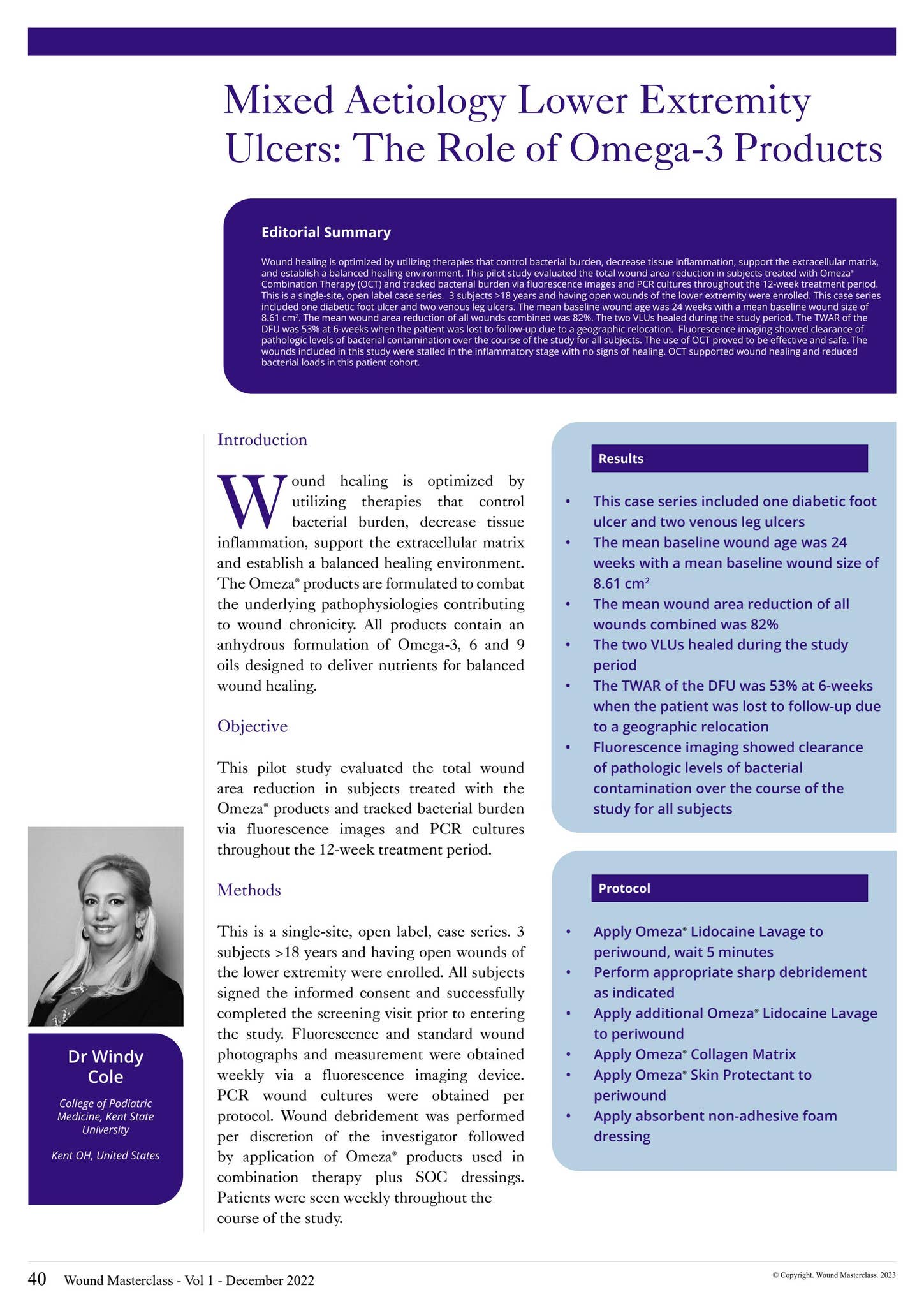 Mixed Aetiology Lower Extremity Ulcers: The Role of Omega-3 Products by ...