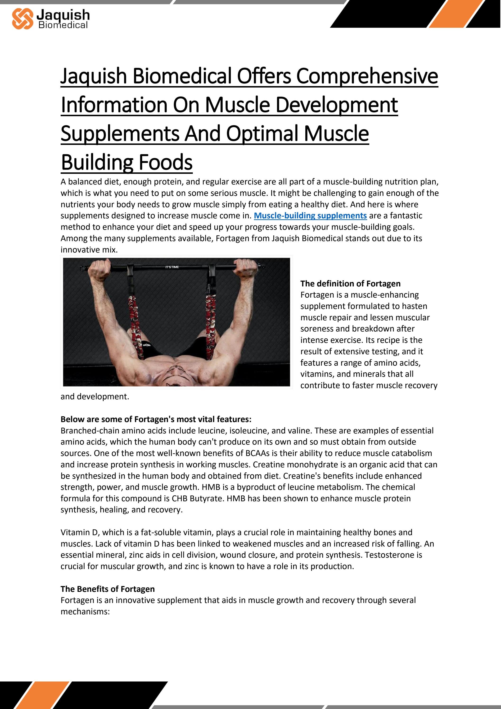 Jaquish Biomedical Offers Comprehensive Information On Muscle ...
