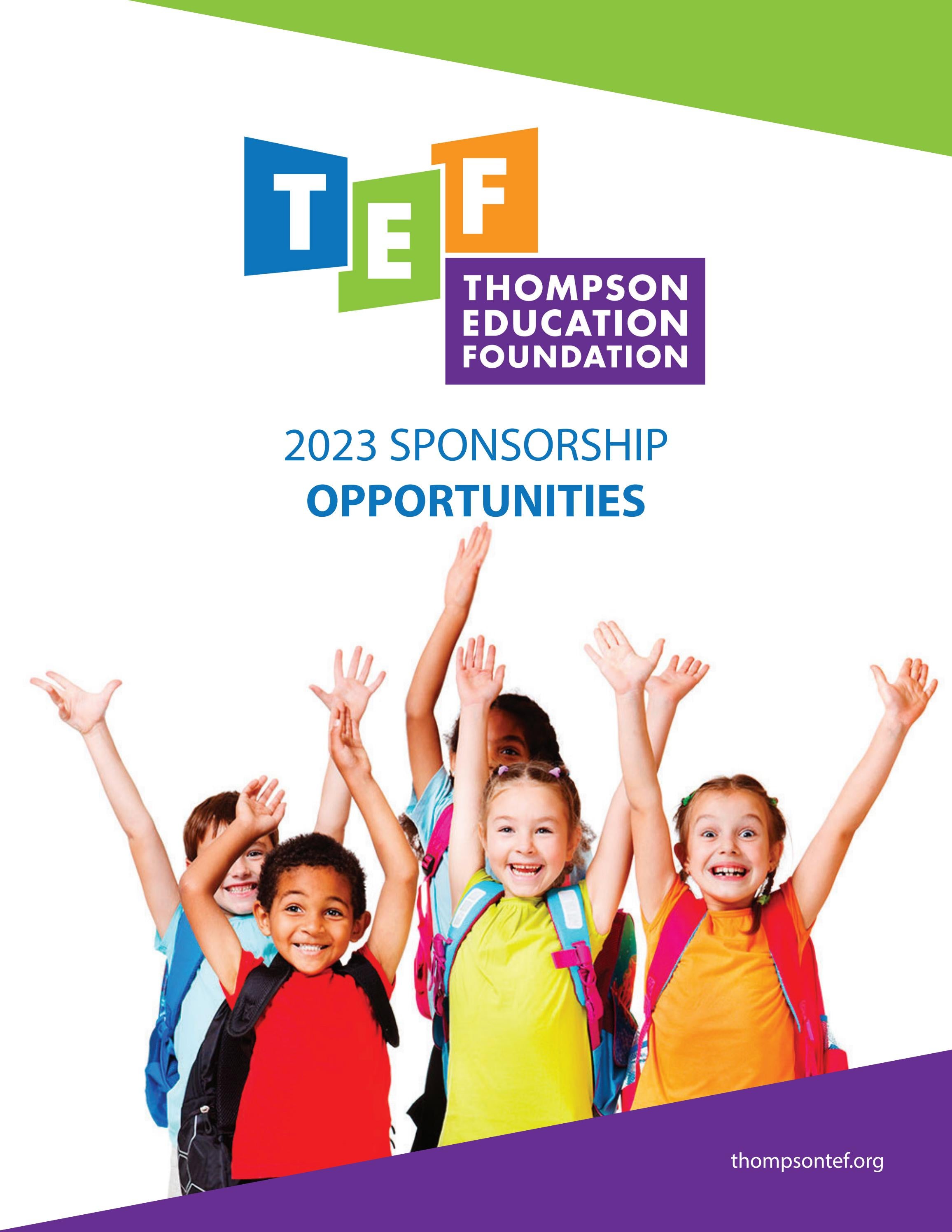 2023 TEF Sponsor Packet by thompsonTEF - Issuu