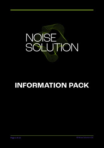 Noise Solution information pack 2023 by noisesolutionuk - Issuu