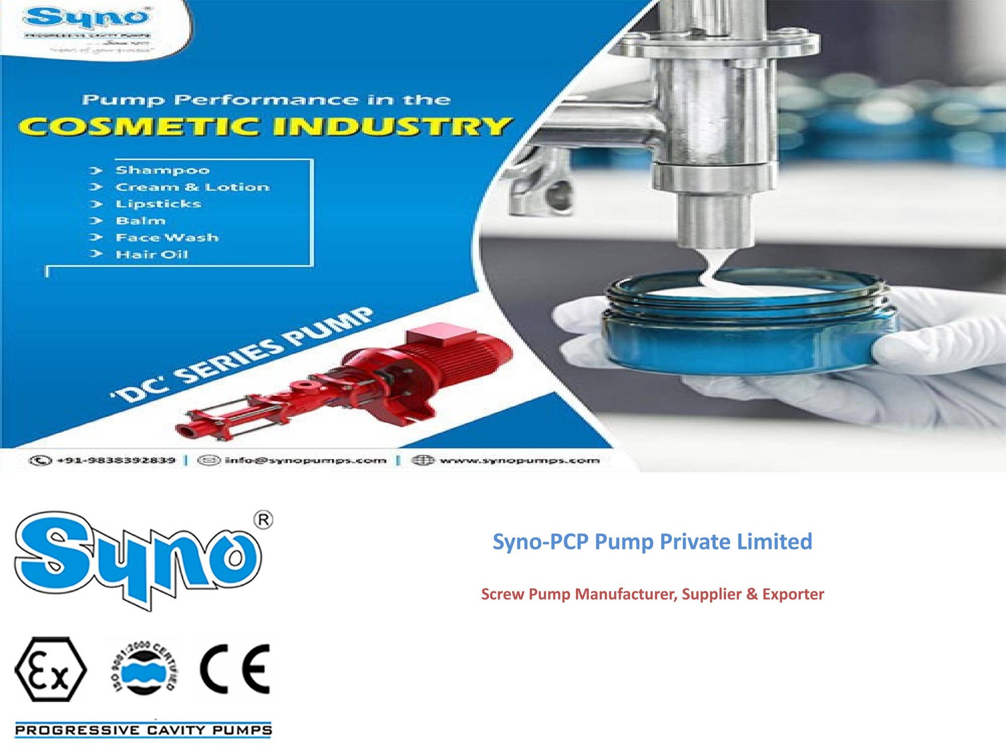 Screw Pump Manufacturer, Supplier & Exporter - Syno-PCP Pumps by ...