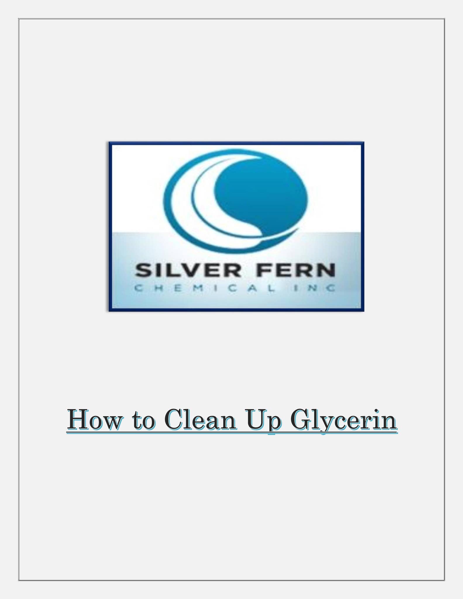 How to Clean Up Glycerin by Ben Stocks - Issuu