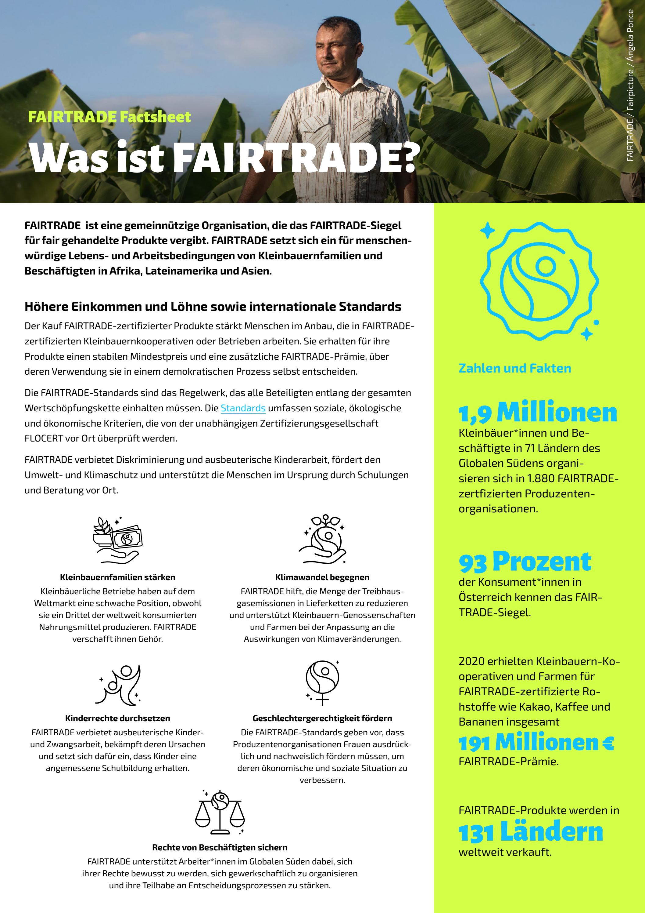 Factsheet "Was ist FAIRTRADE?" by fairtrade_at - Issuu