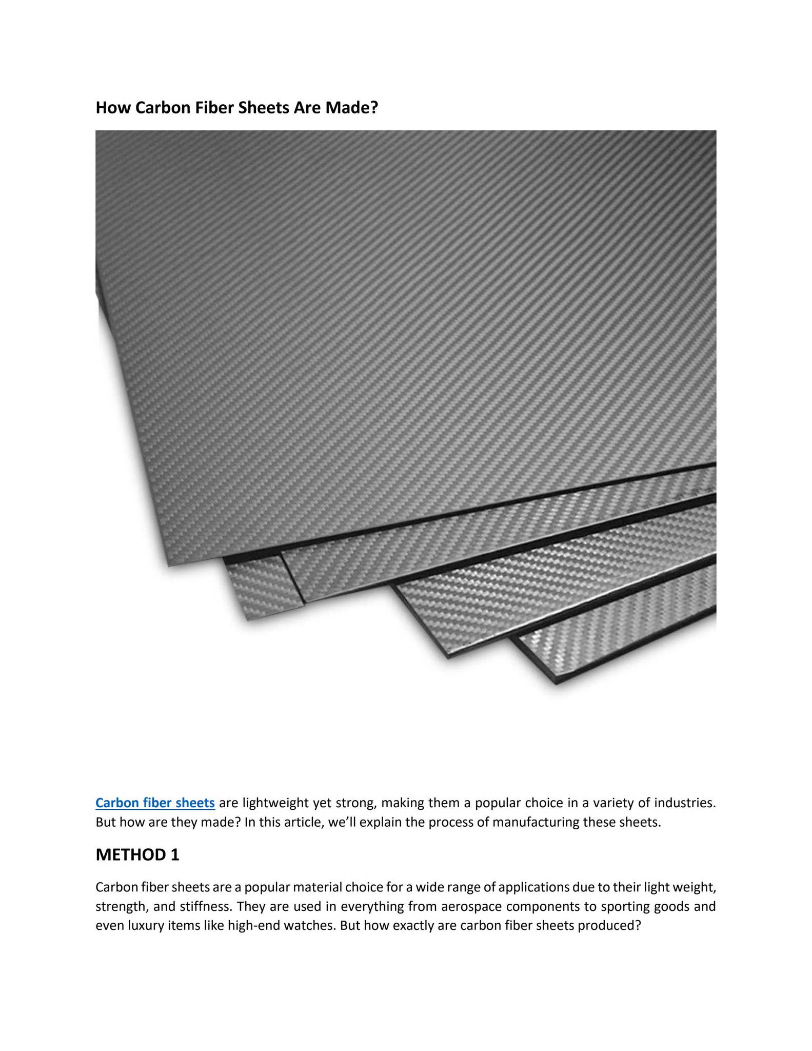 How Carbon Fiber Sheets Are Made? by Nitpro composites - Issuu