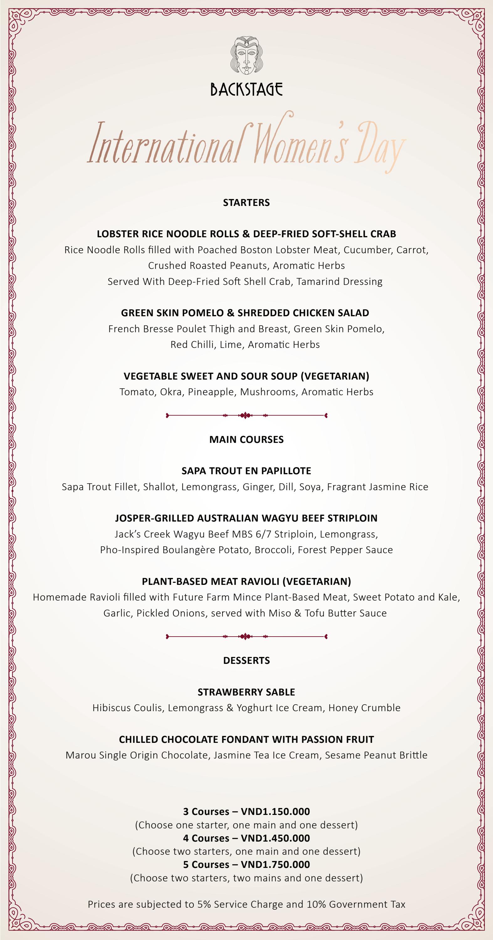 International Women's Day Menu by Capella Hotel Group - Issuu