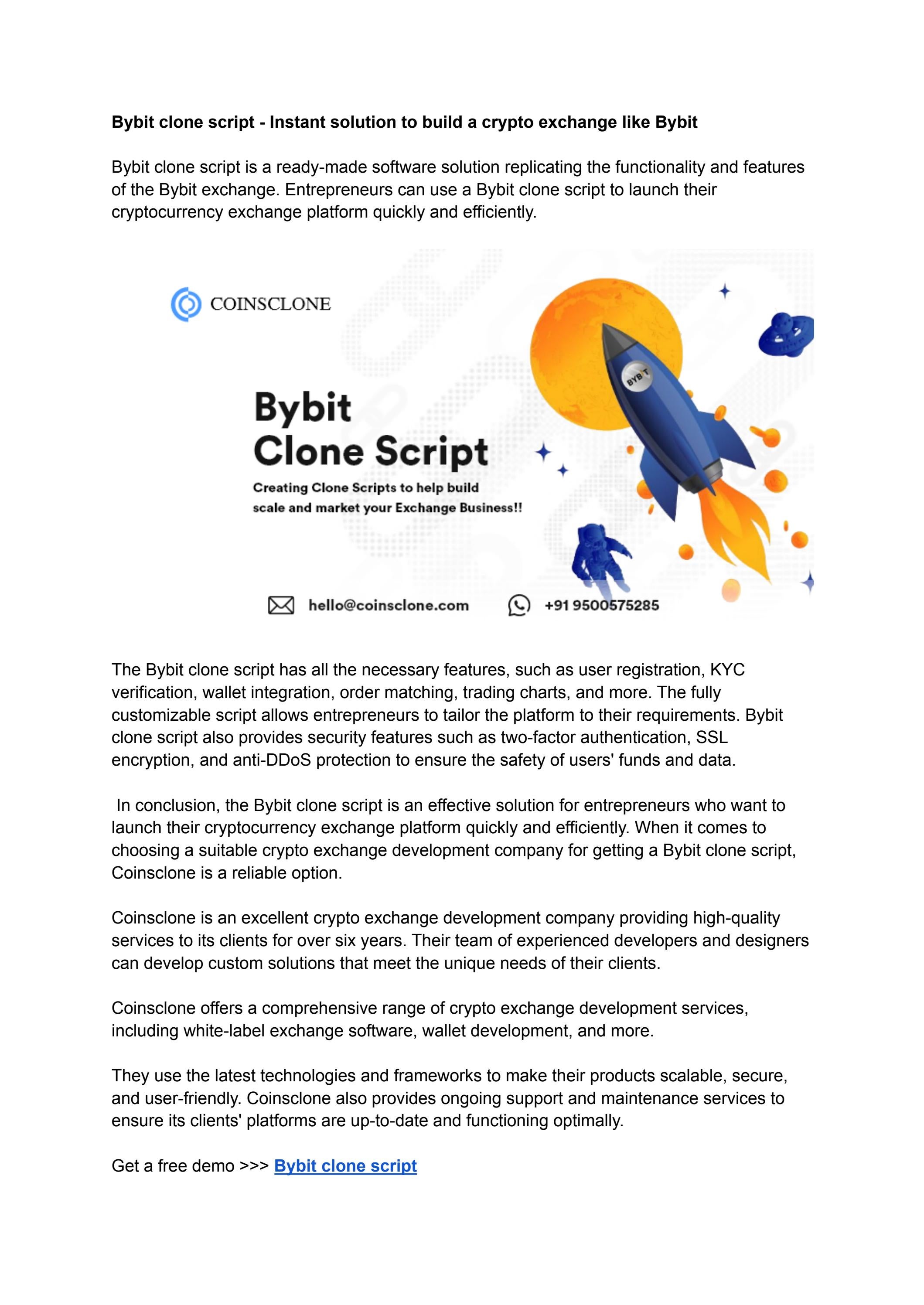 Bybit clone script by kevin hines - Issuu