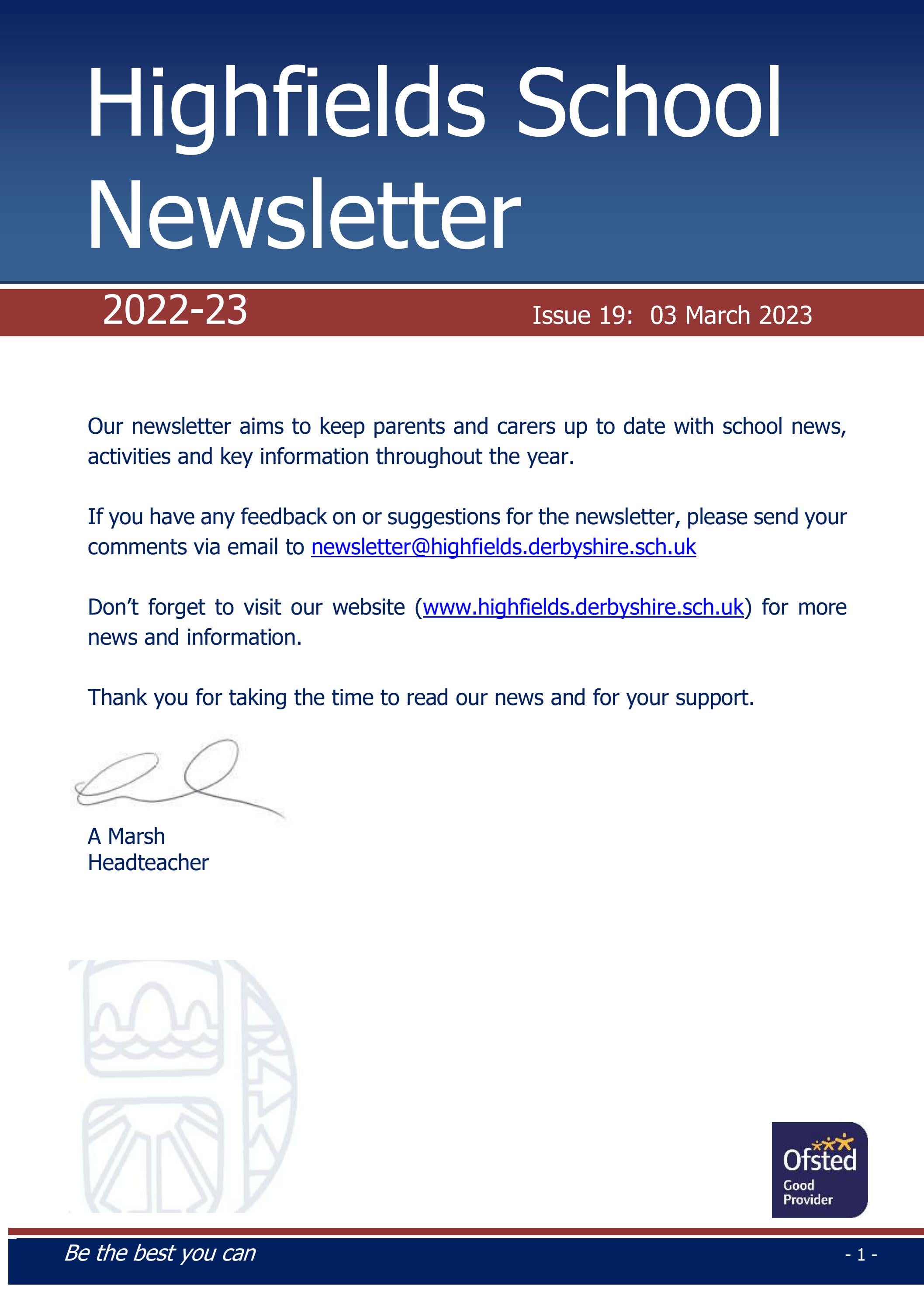 Issue 19 by Highfields School - Issuu