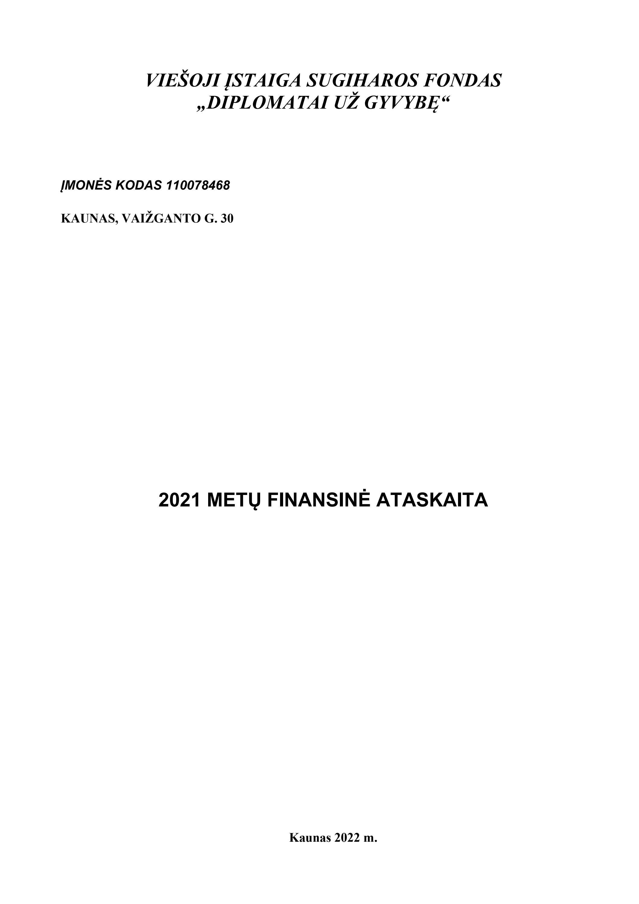 2021 metų finansinė ataskaita: by sugiharahouse - Issuu