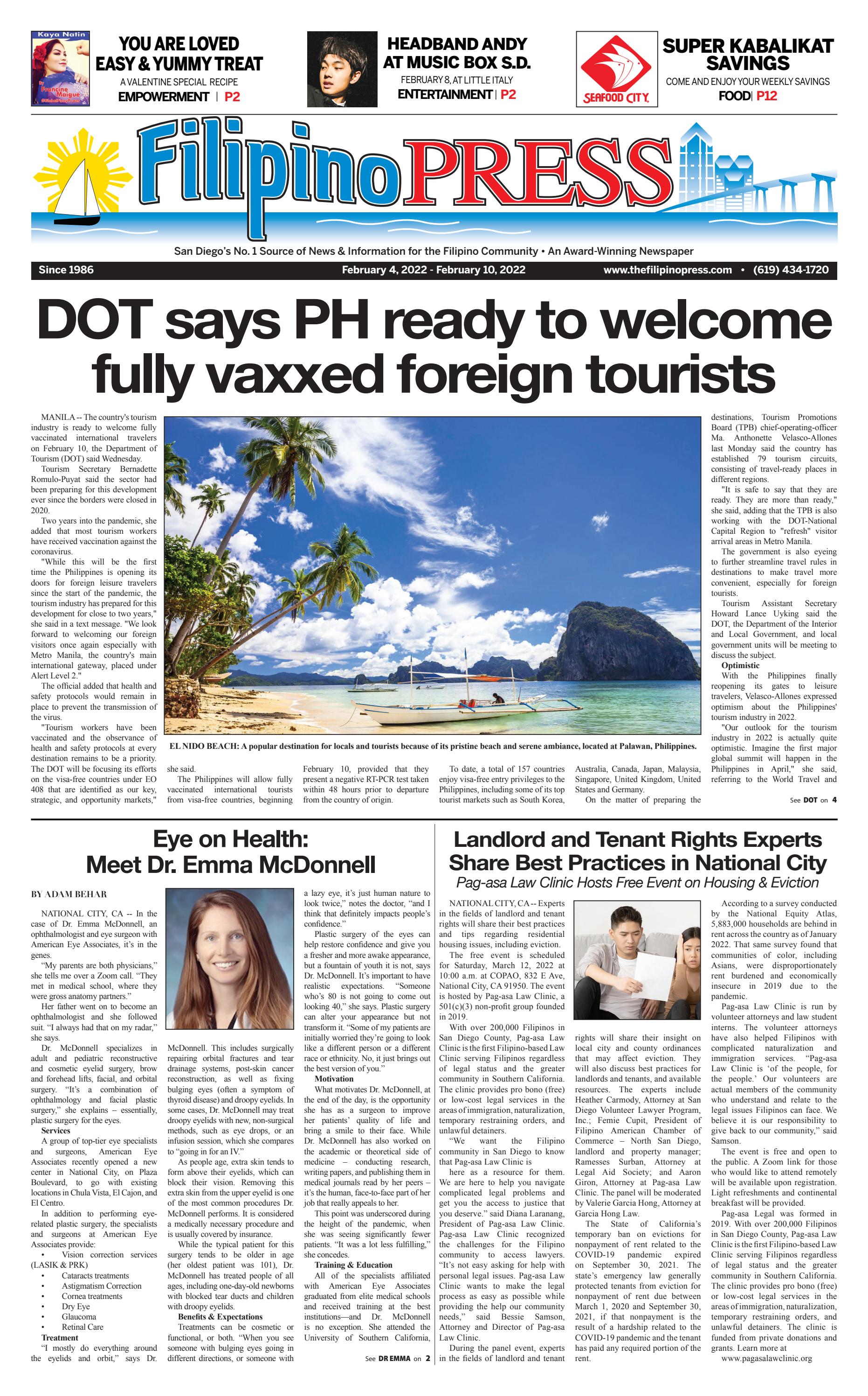 The Filipino Press: February 4-10, 2022 by The Filipino Press - Issuu