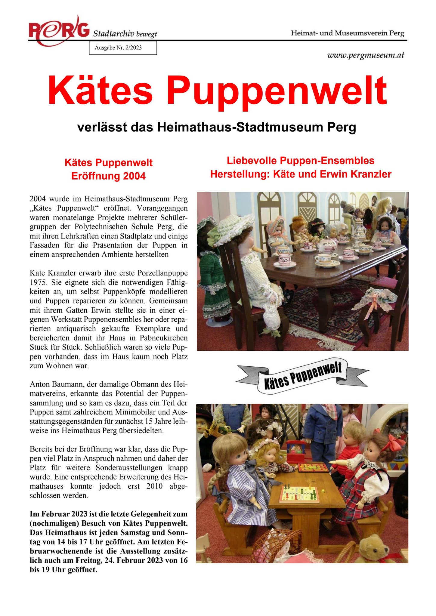 Perg, Stadtarchiv bewegt 2/2023 by Franz Pfeiffer - Issuu