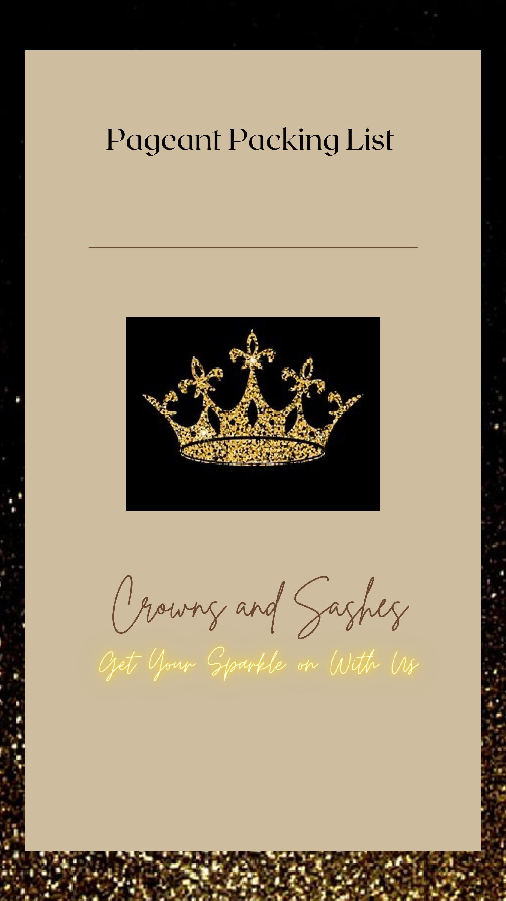 Pageant Packing List by Crowns&SashesMagazine - Issuu