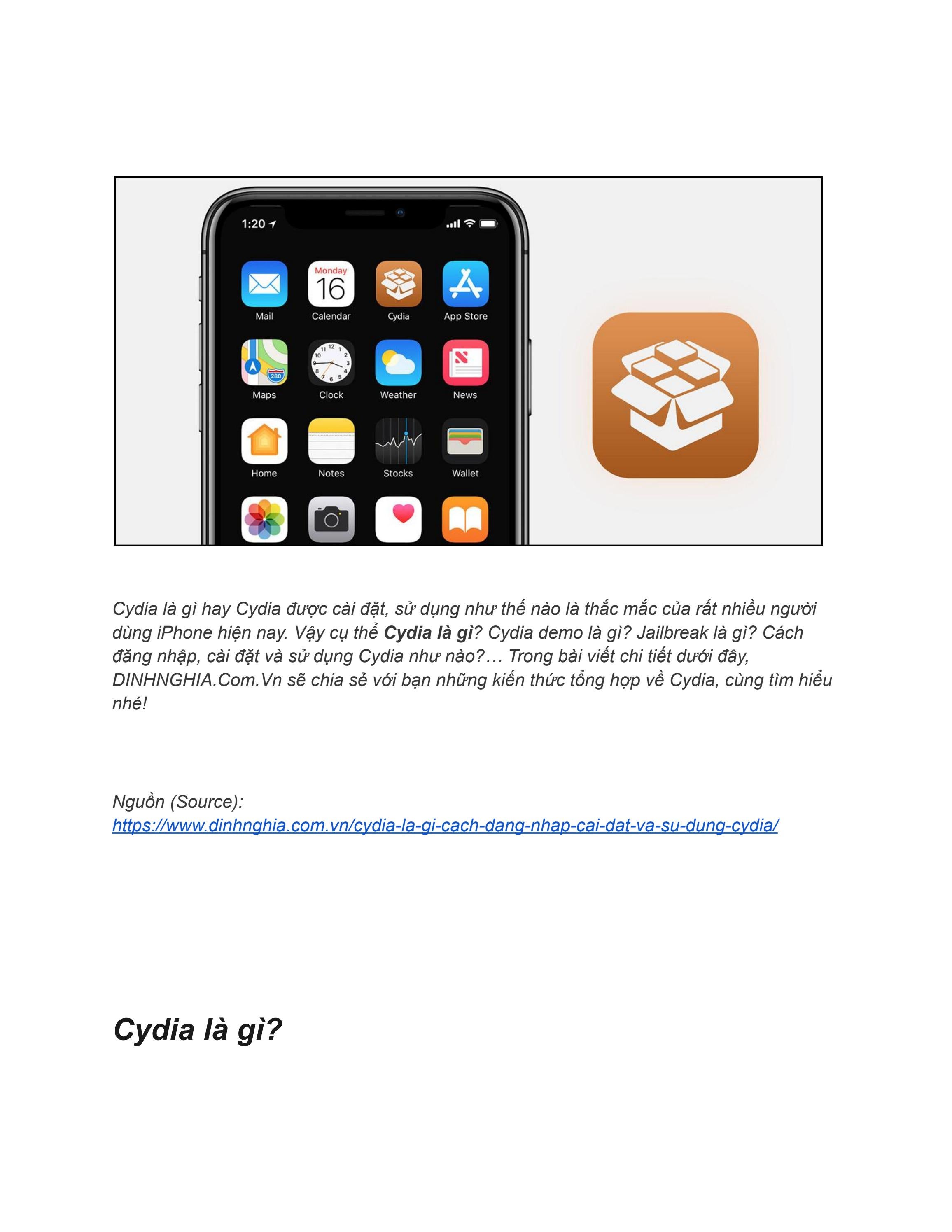 Cydia la gi Cach dang nhap Cai dat va Su dung Cydia by dinhnghiacomvn ...