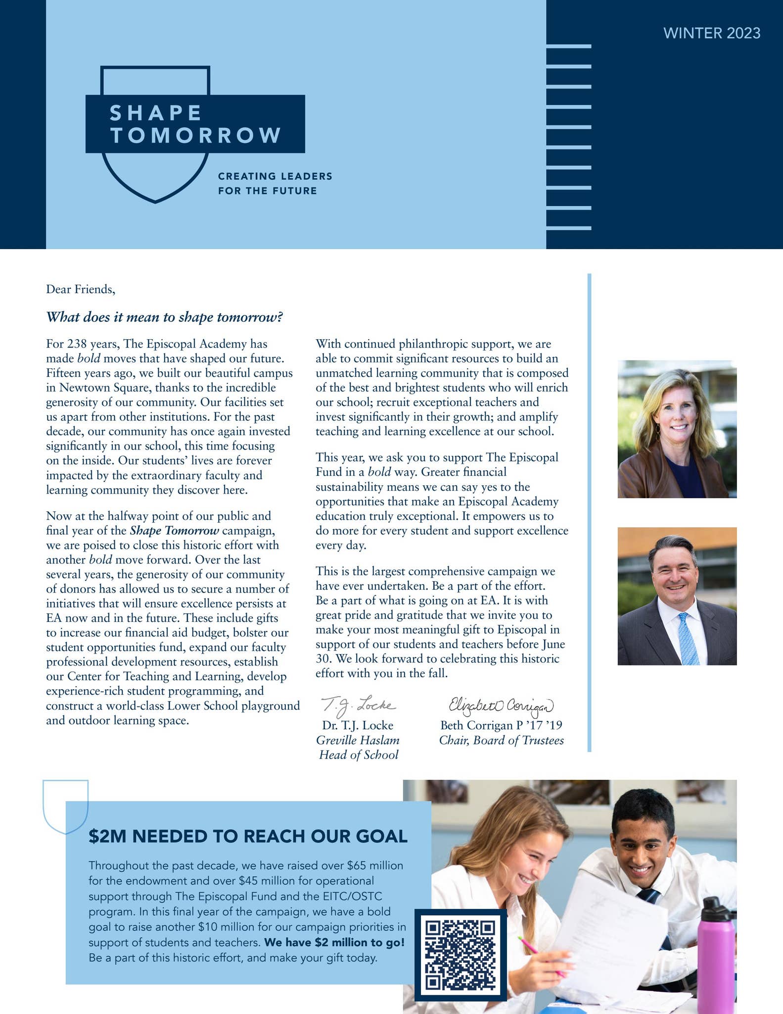 Shape Tomorrow Newsletter, Winter 2023 by The Episcopal Academy - Issuu