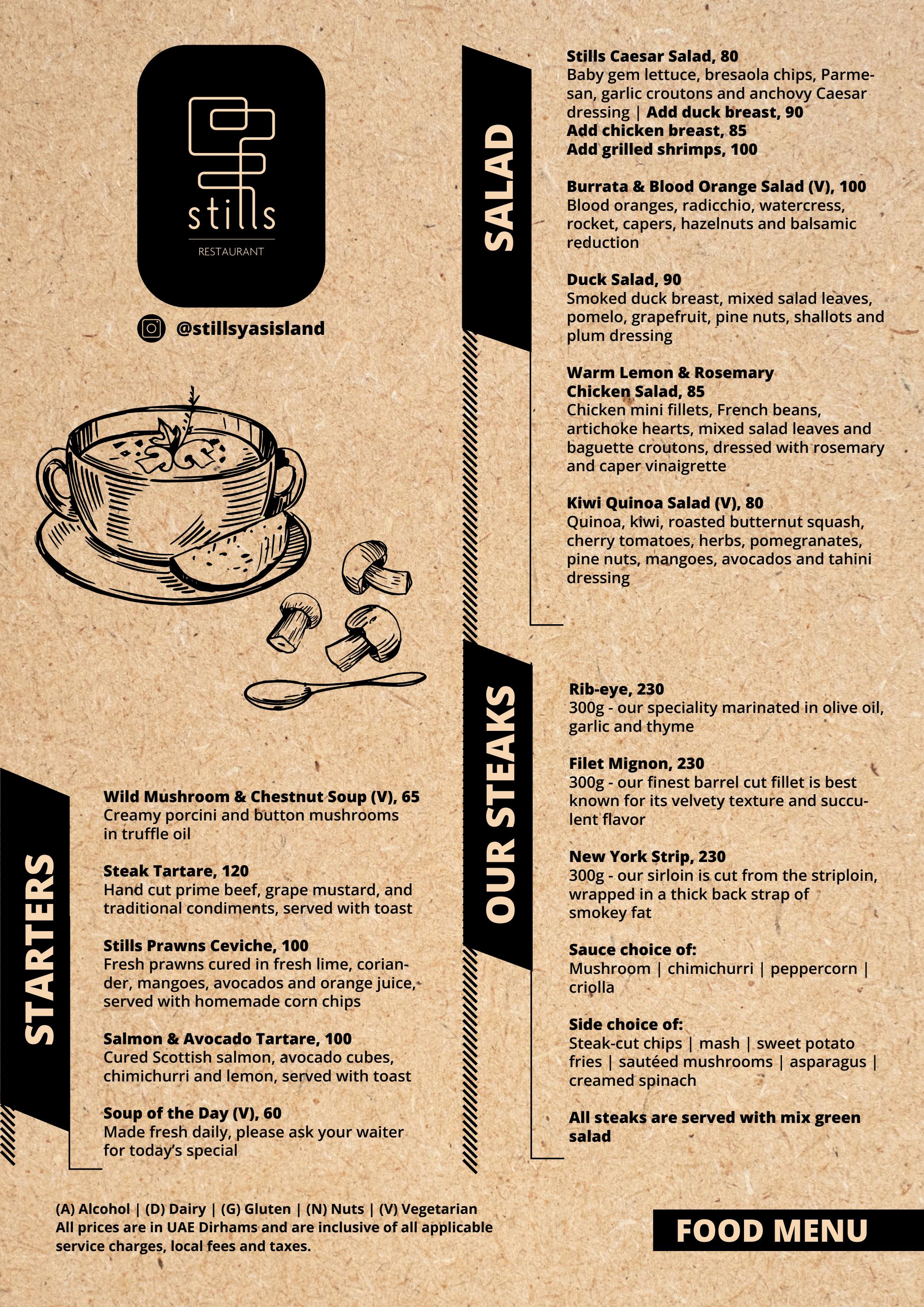 Stills Food & Beverage Menu by Yas Plaza Hotels - Issuu