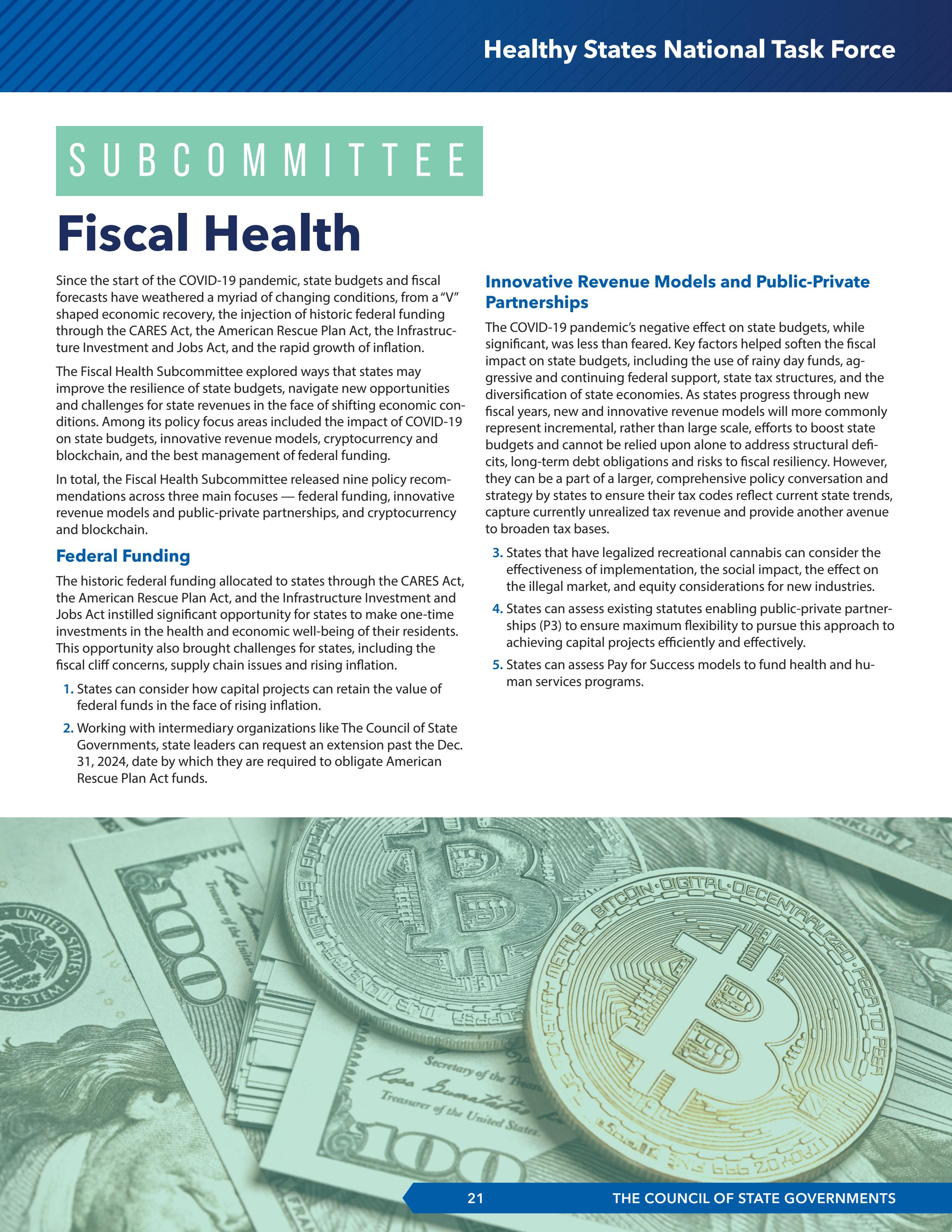 Healthy States National Task Force | Fiscal Health by The Council of ...