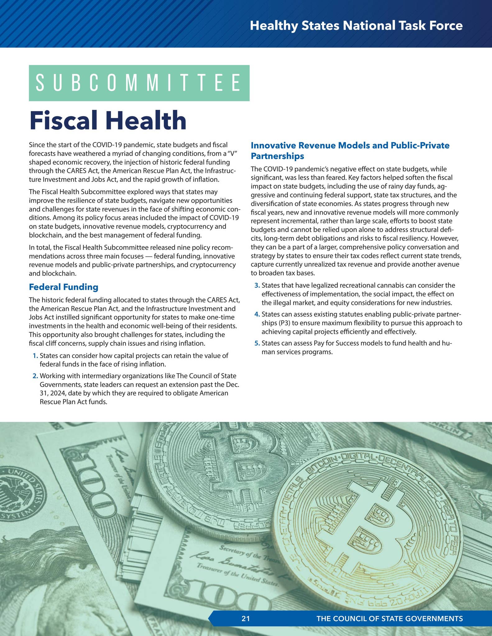 Healthy States National Task Force | Fiscal Health by The Council of ...