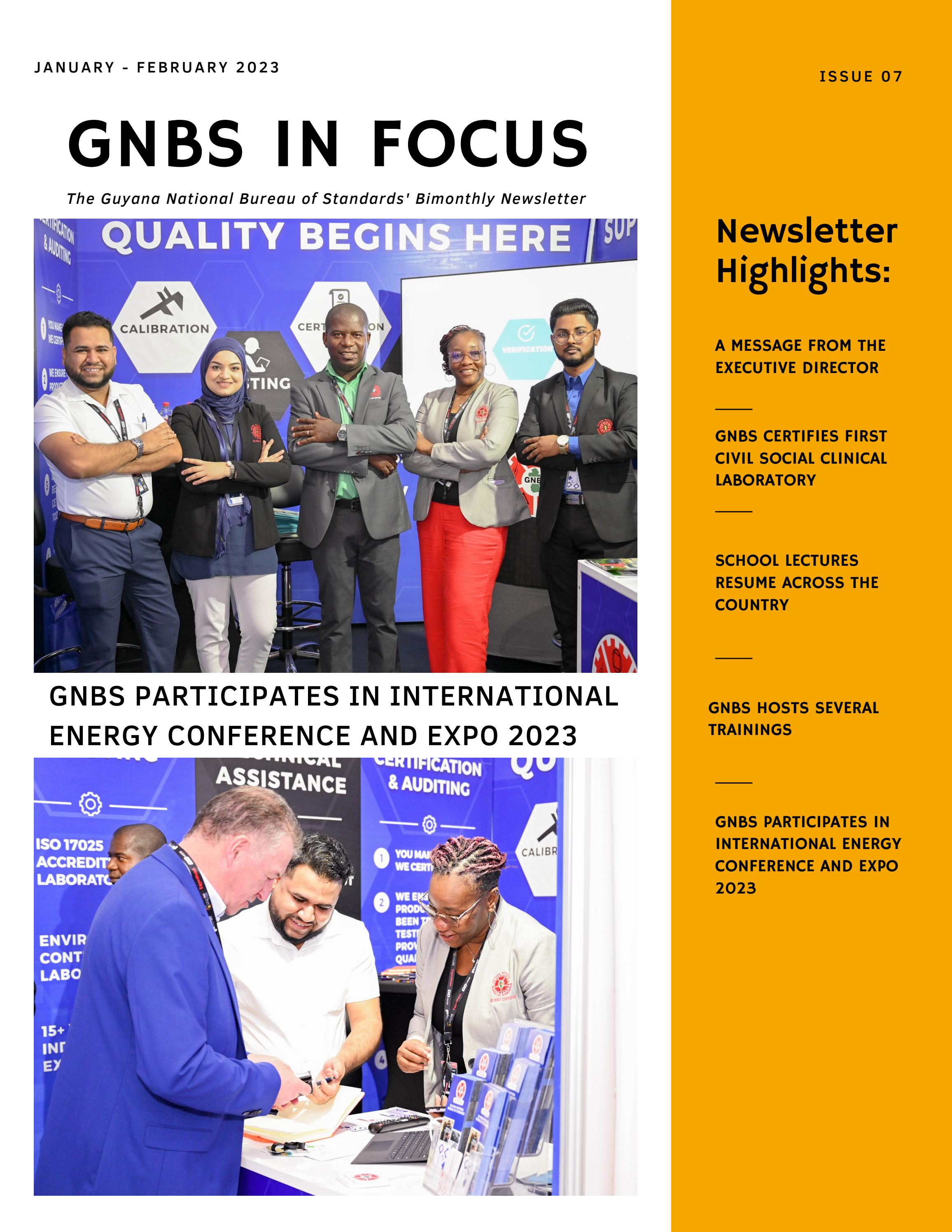 GNBS IN FOCUS JAN-FEB 2023 by Guyana National Bureau of Standards - Issuu