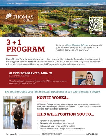 3+1 Program by Thomas College - Issuu