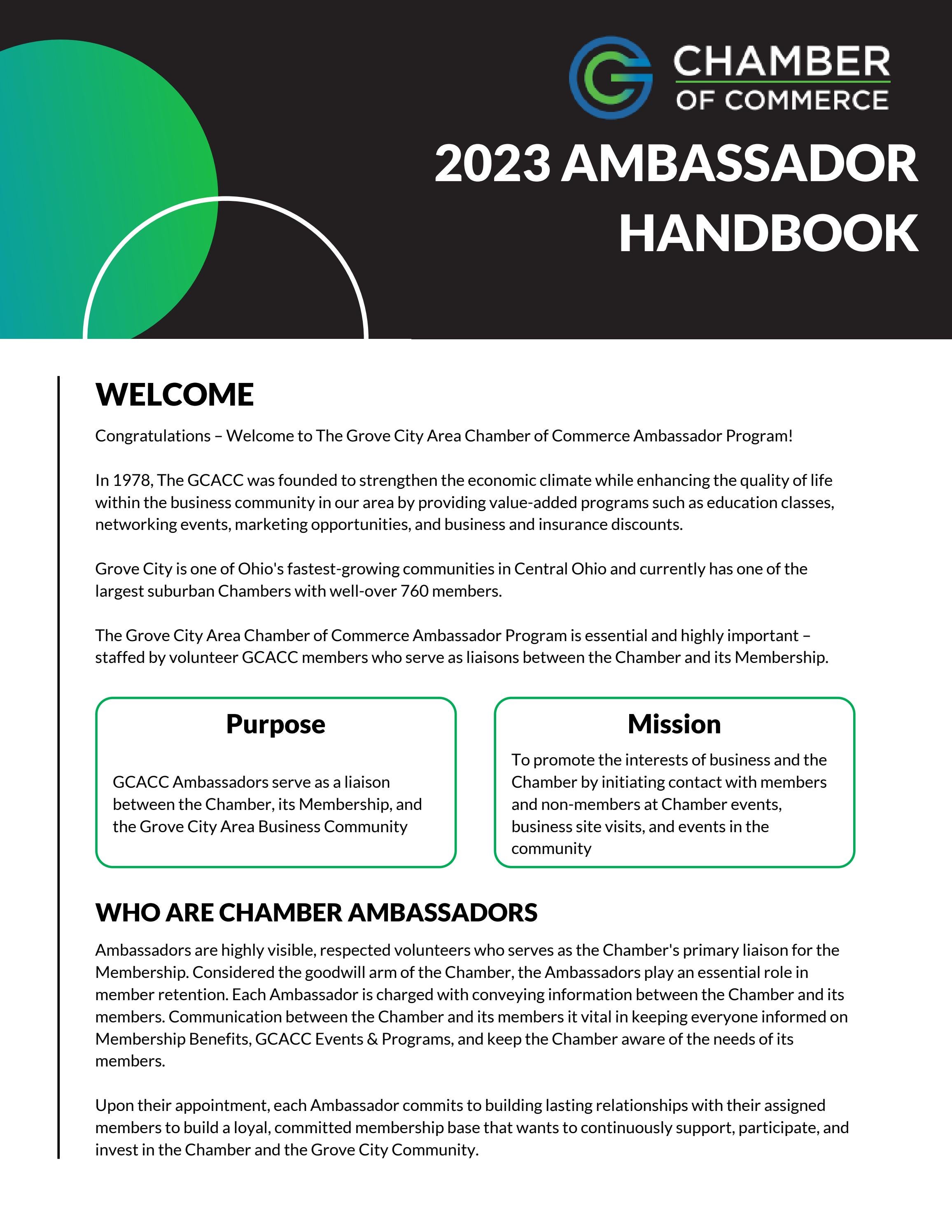 2023 Ambassador Handbook by Chamber Business Connection - Issuu