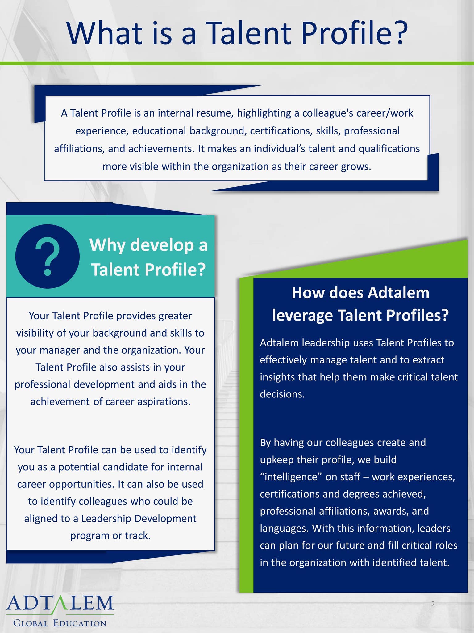 Connecting You To Your Career - Developing Your Talent Profile by Adtalem - Issuu