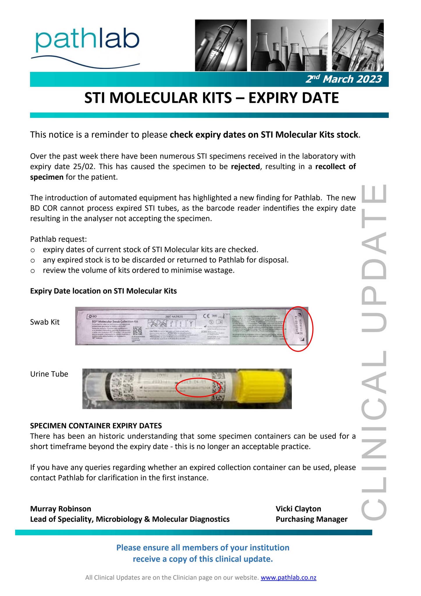 STI Molecular Kit Expiry Date - March 2023 by WBOP PHO - Issuu