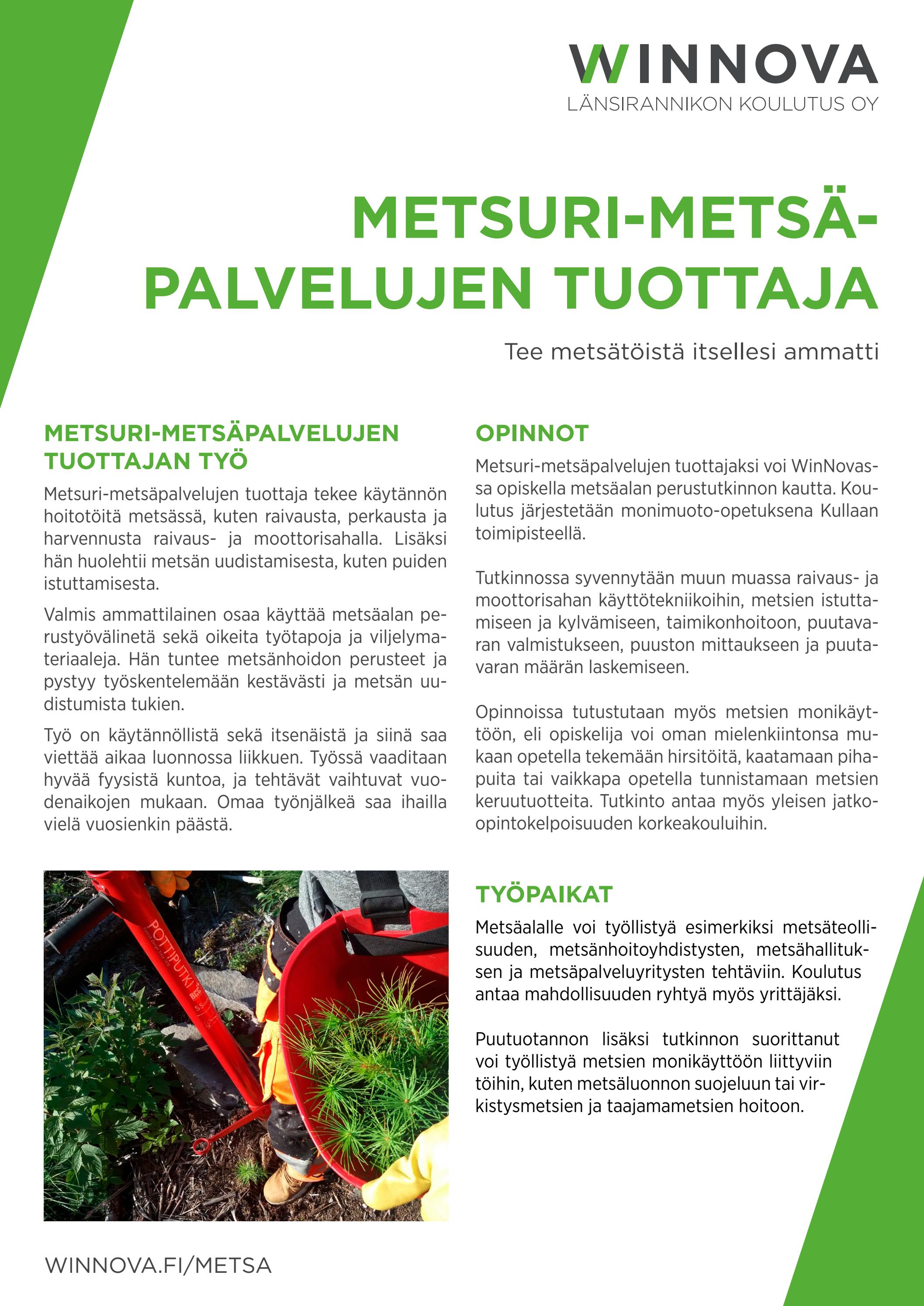 Metsuri-metsäpalvelujen tuottaja (pt) by Länsirannikon Koulutus Oy ...