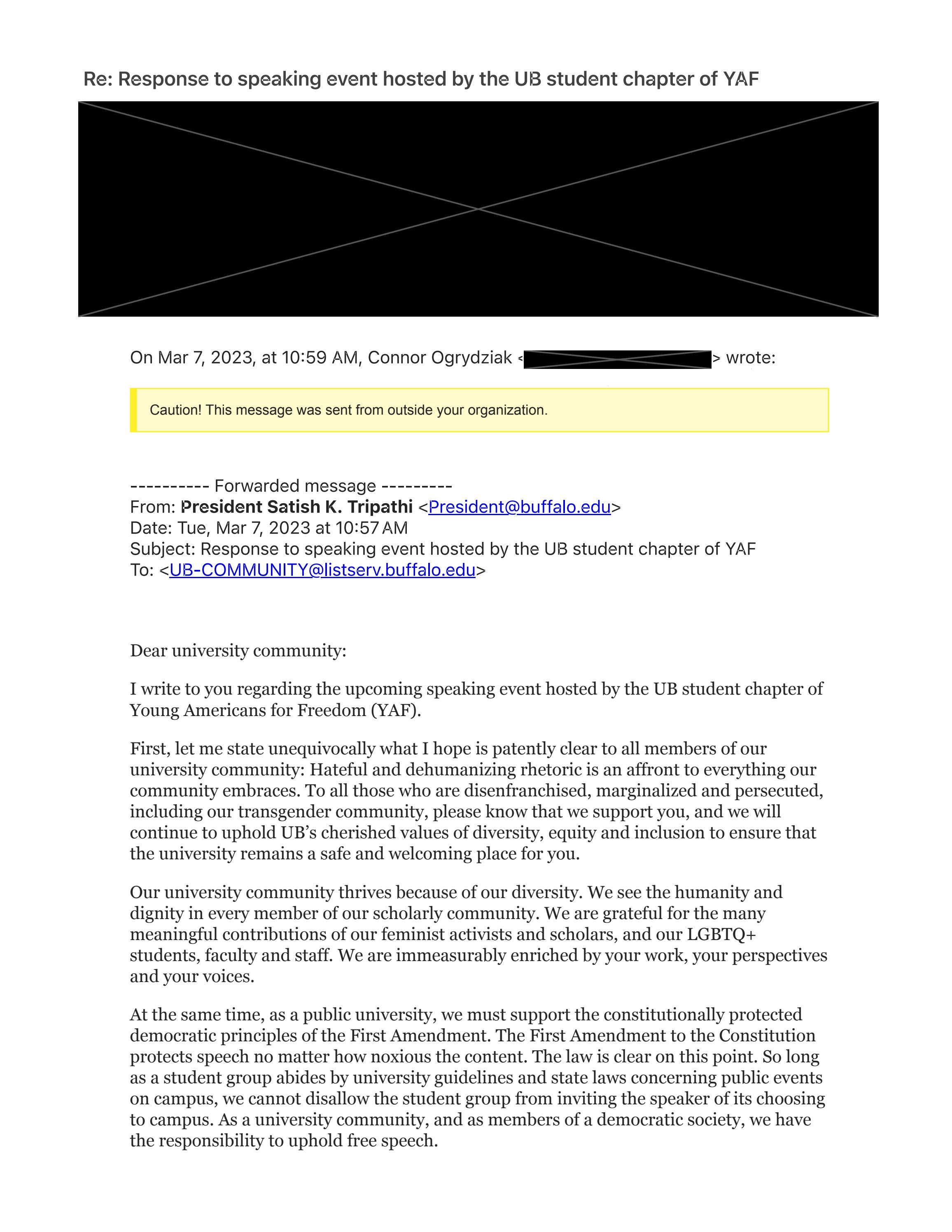 UB Statement (Student Contact Info Redacted) by Young America's Foundation - Issuu