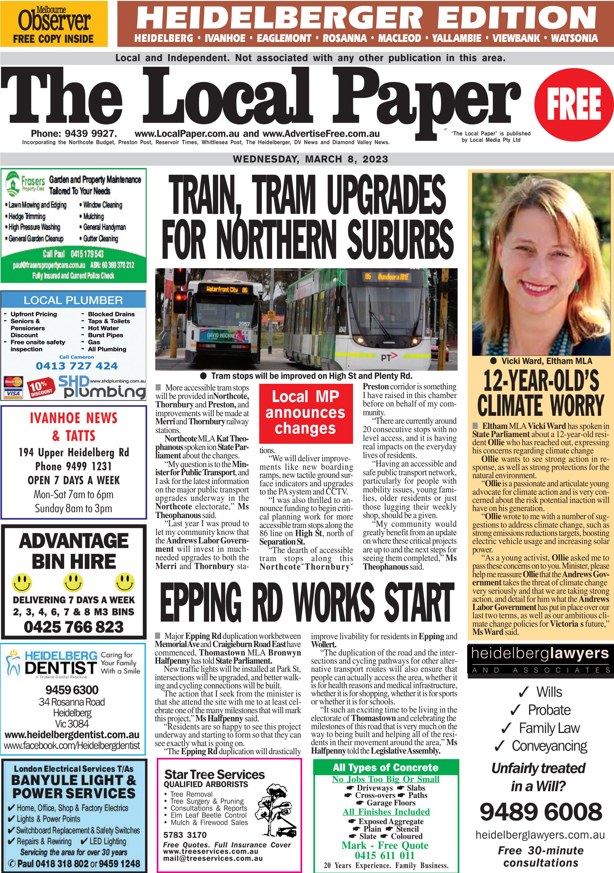 The Local Paper. Heidelberger Edition. Wed., Mar. 8, 2023 by Ash Long ...