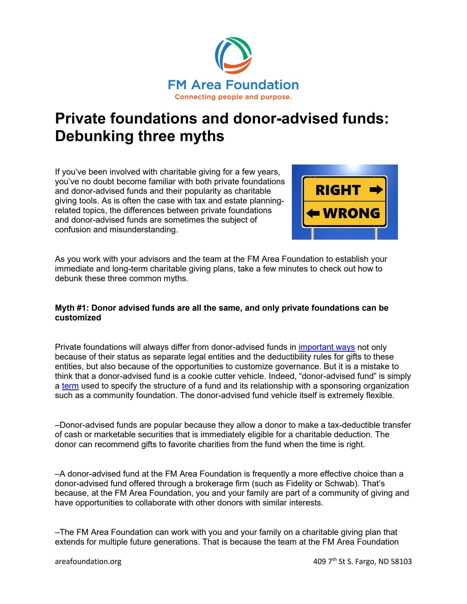 Private foundations and donor-advised funds: Debunking three myths by ...
