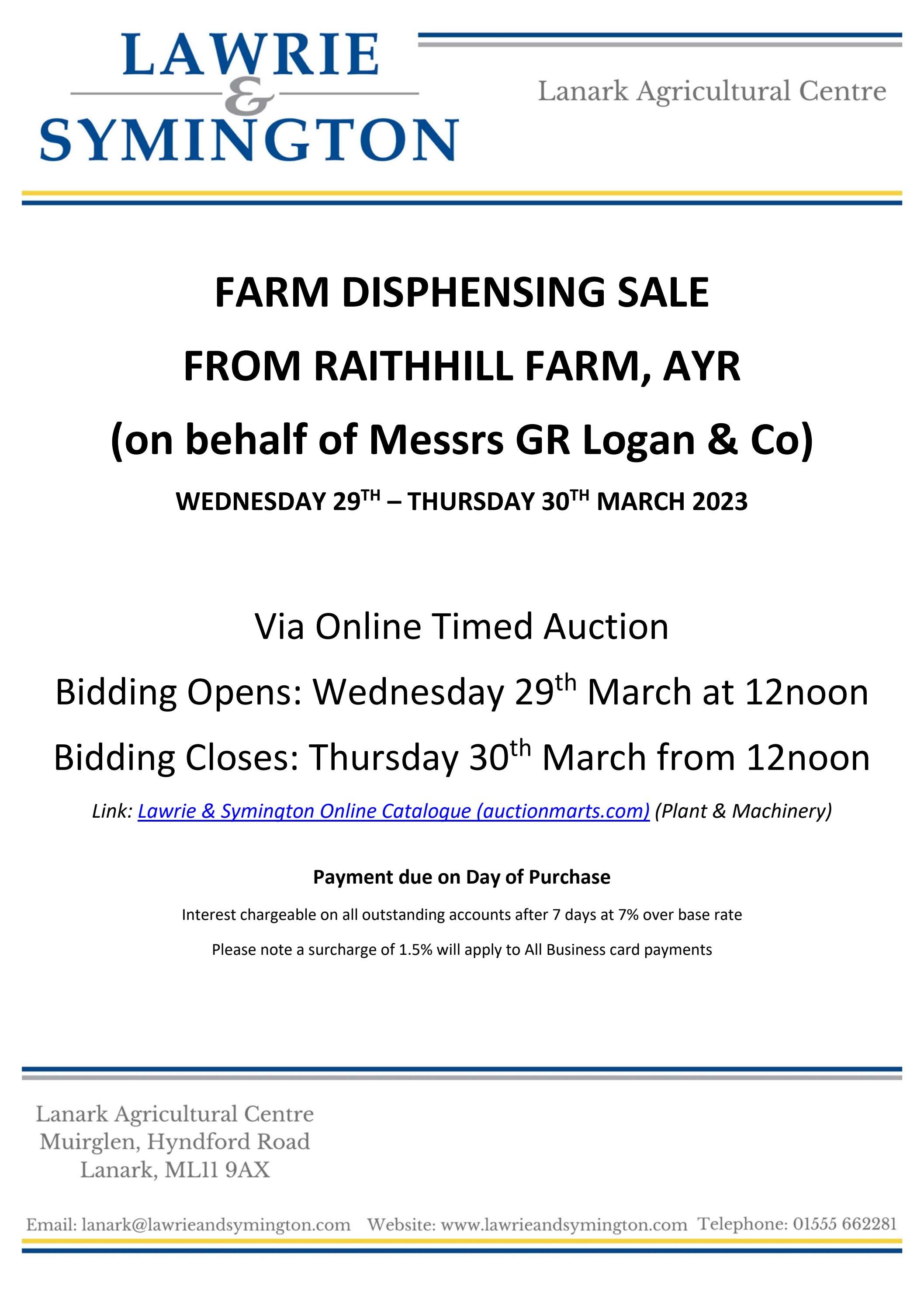 LANARK: Raithhill Machinery Dispersal - Online 29/30 March 2023 by ...