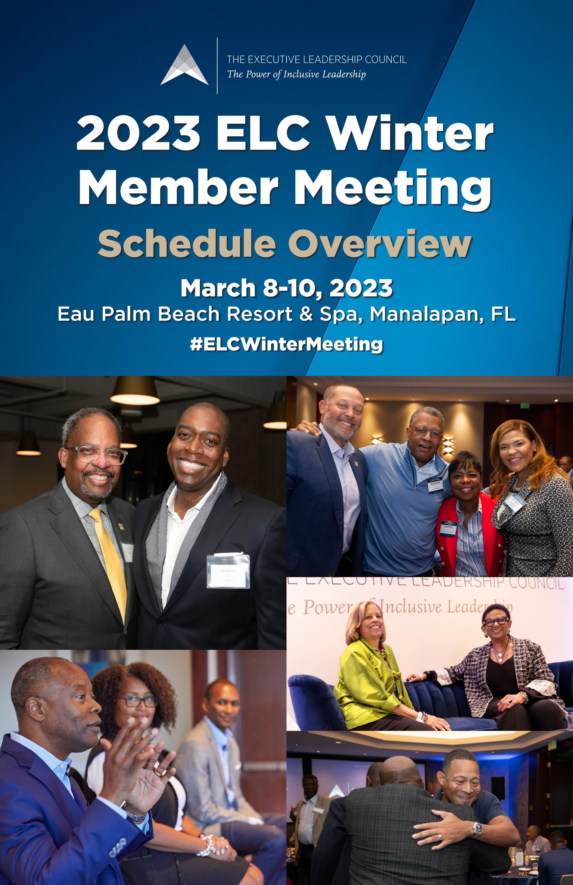 2023 ELC Winter Member Meeting Schedule Overview by elcinfo - Issuu