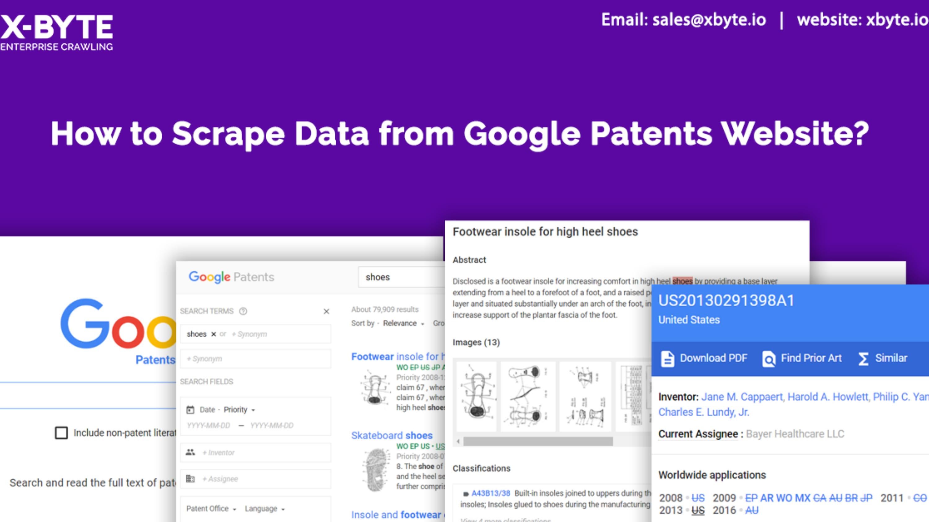 how to scrape data from google patents website | google patents scraping services by X-Byte ...