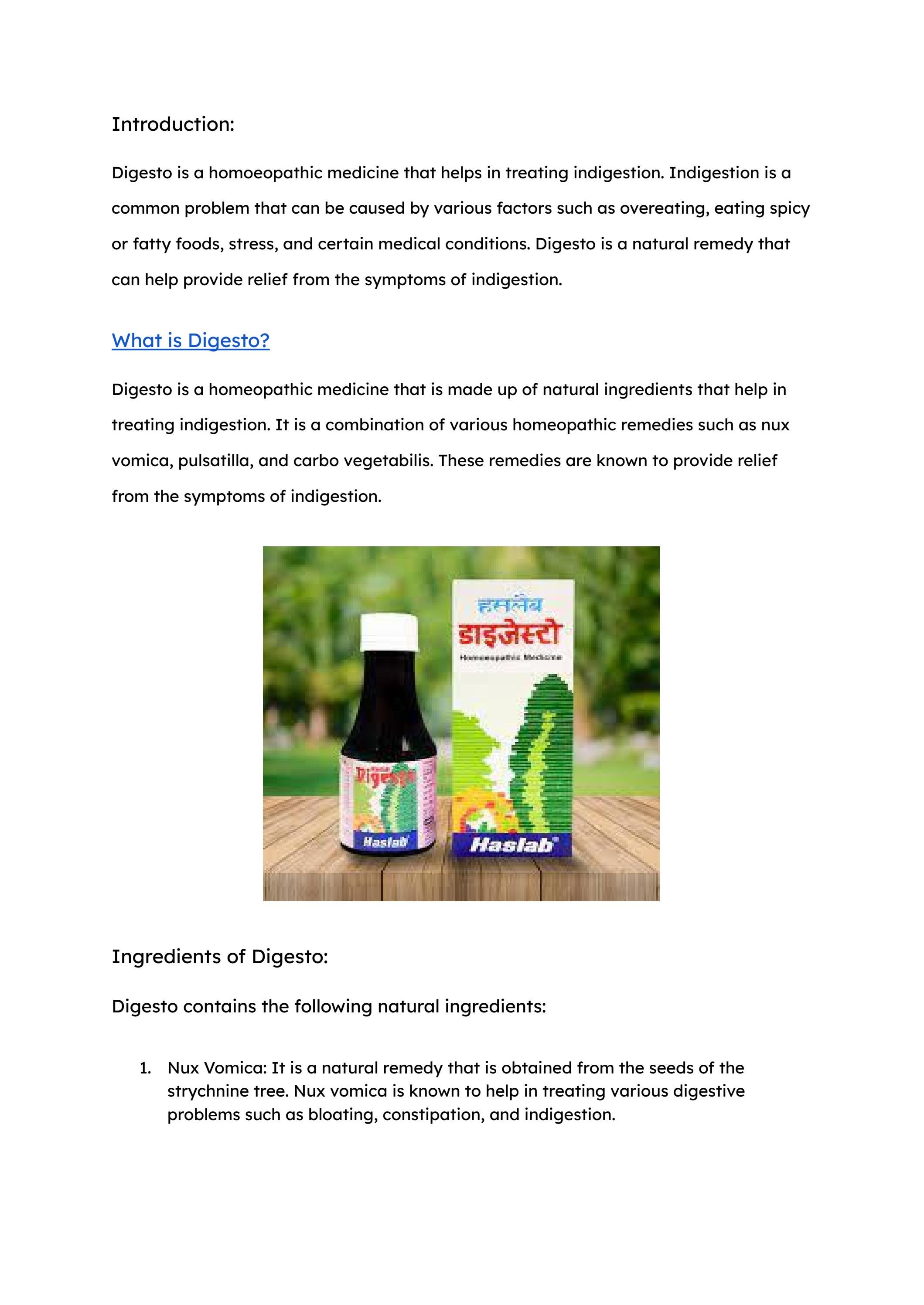 Digesto | Best Homeopathic Medicine for Indigestion by homeolab - Issuu