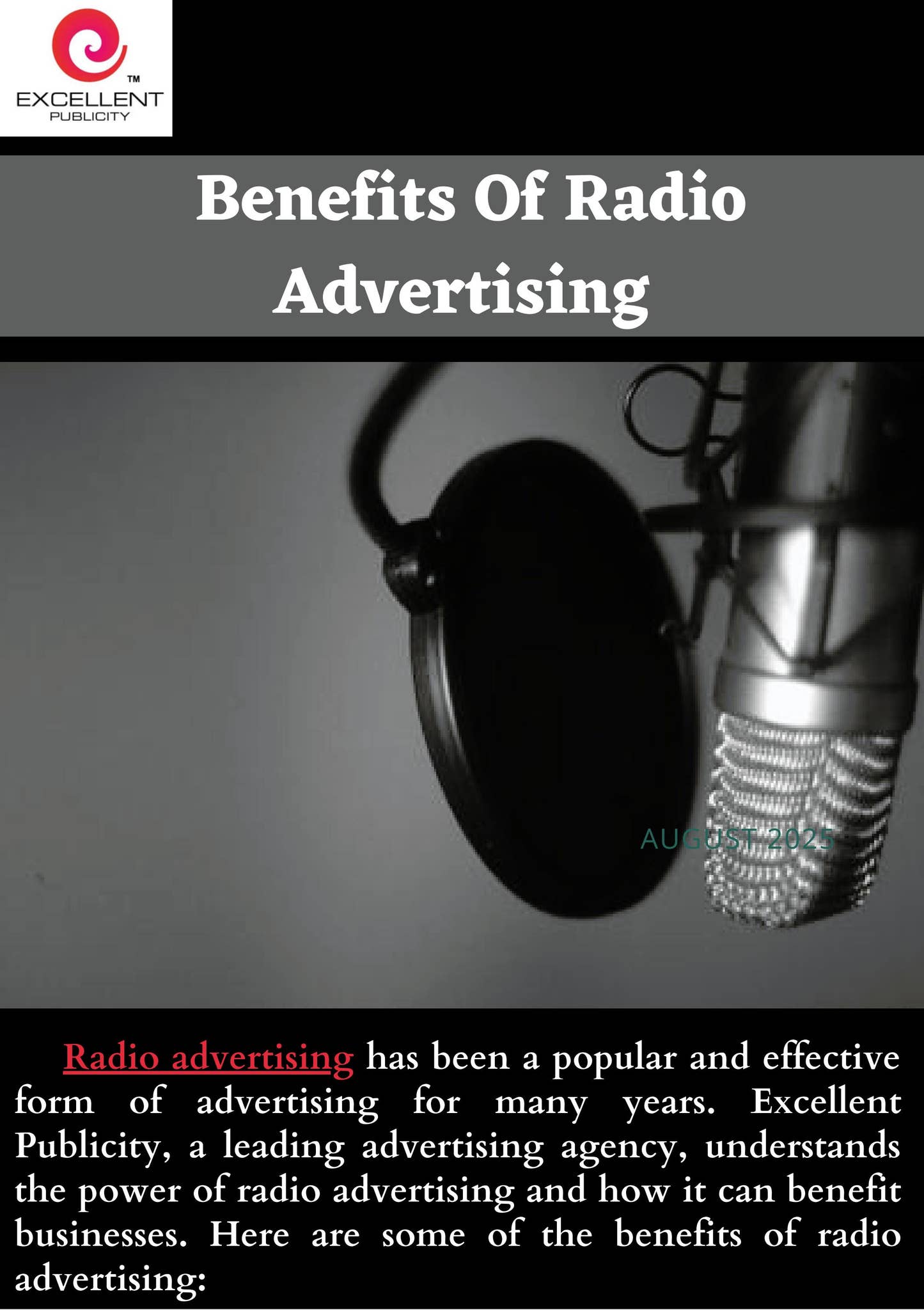 Radio Advertisement - Excellent Publicity by Excellent Publicity - Issuu