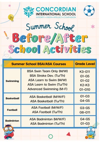 Concordian - Summer - Before School / After School Activities by Concordian International School ...