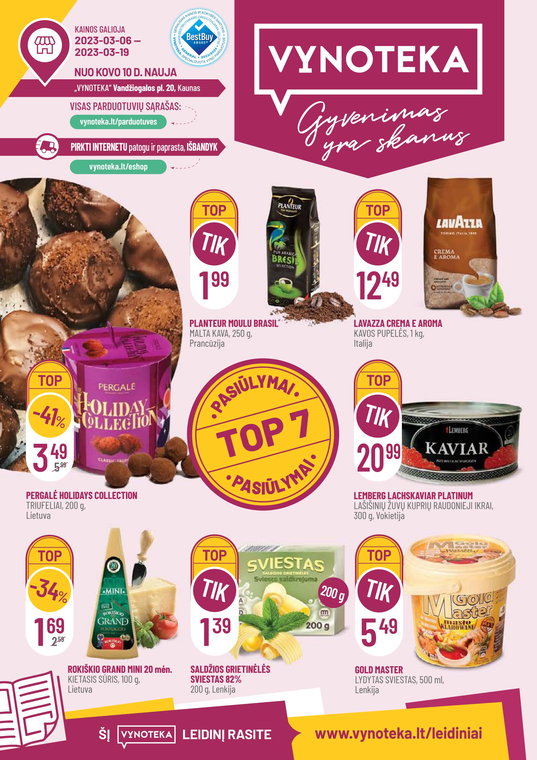 Vynoteka maisto prekių pasiūlymai 2023.03.06 - 2023.03.19 by Vynoteka ...