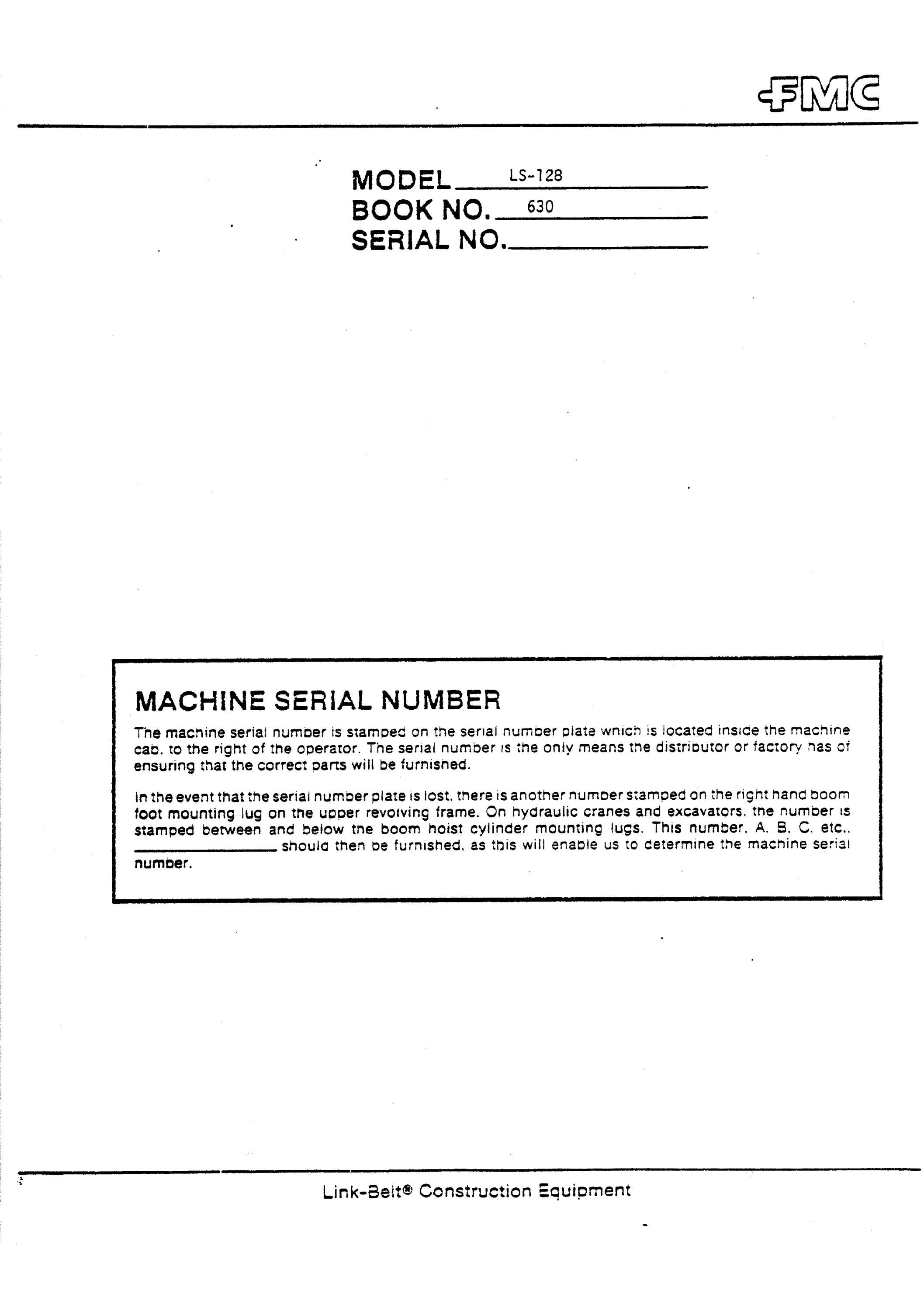 Link Belt Crane LS-128DLC Service Manual by Heavy Equipment Manual - Issuu
