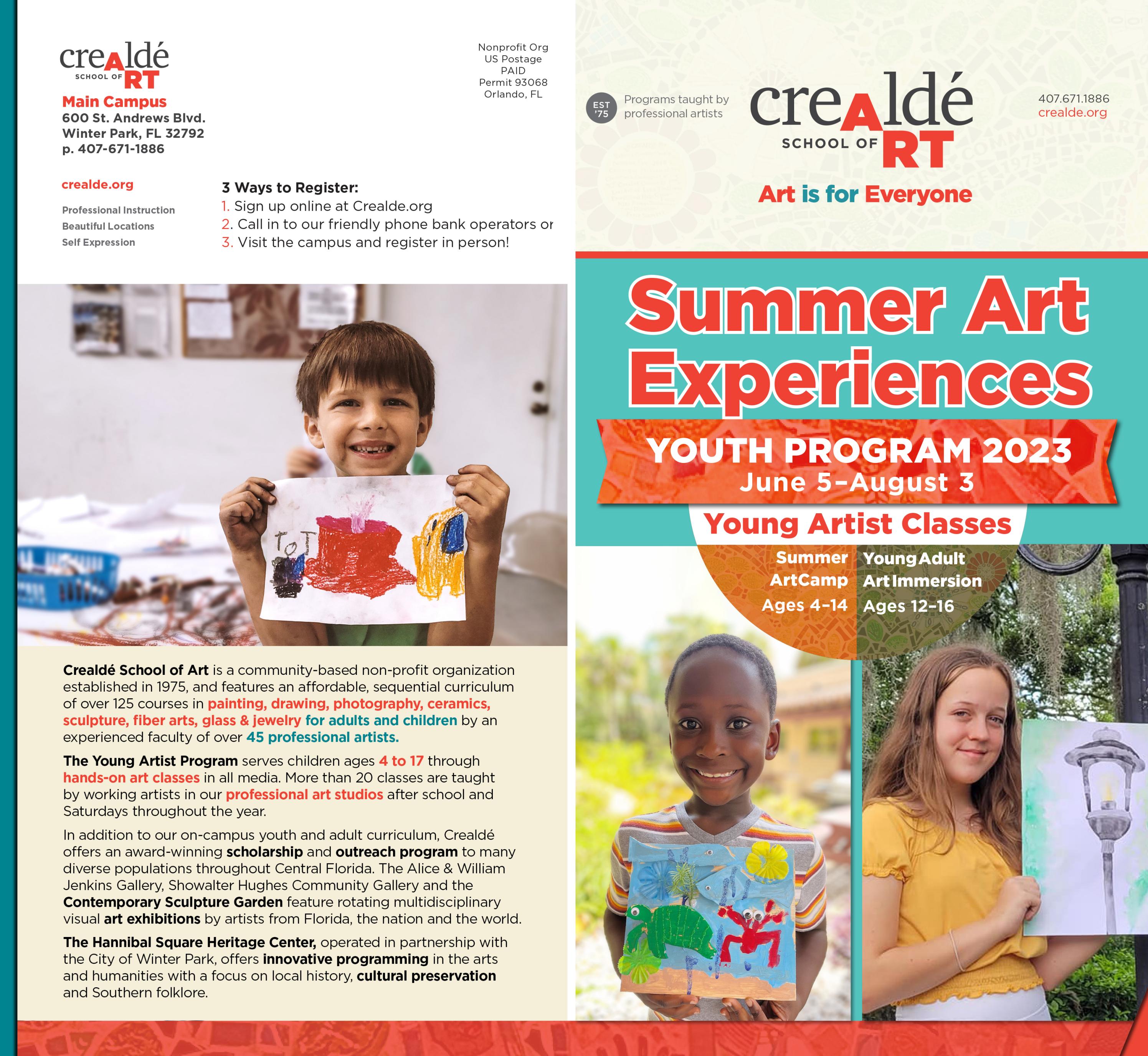 Crealdé Summer Art Experiences Youth Program 2023 by Crealde School of ...