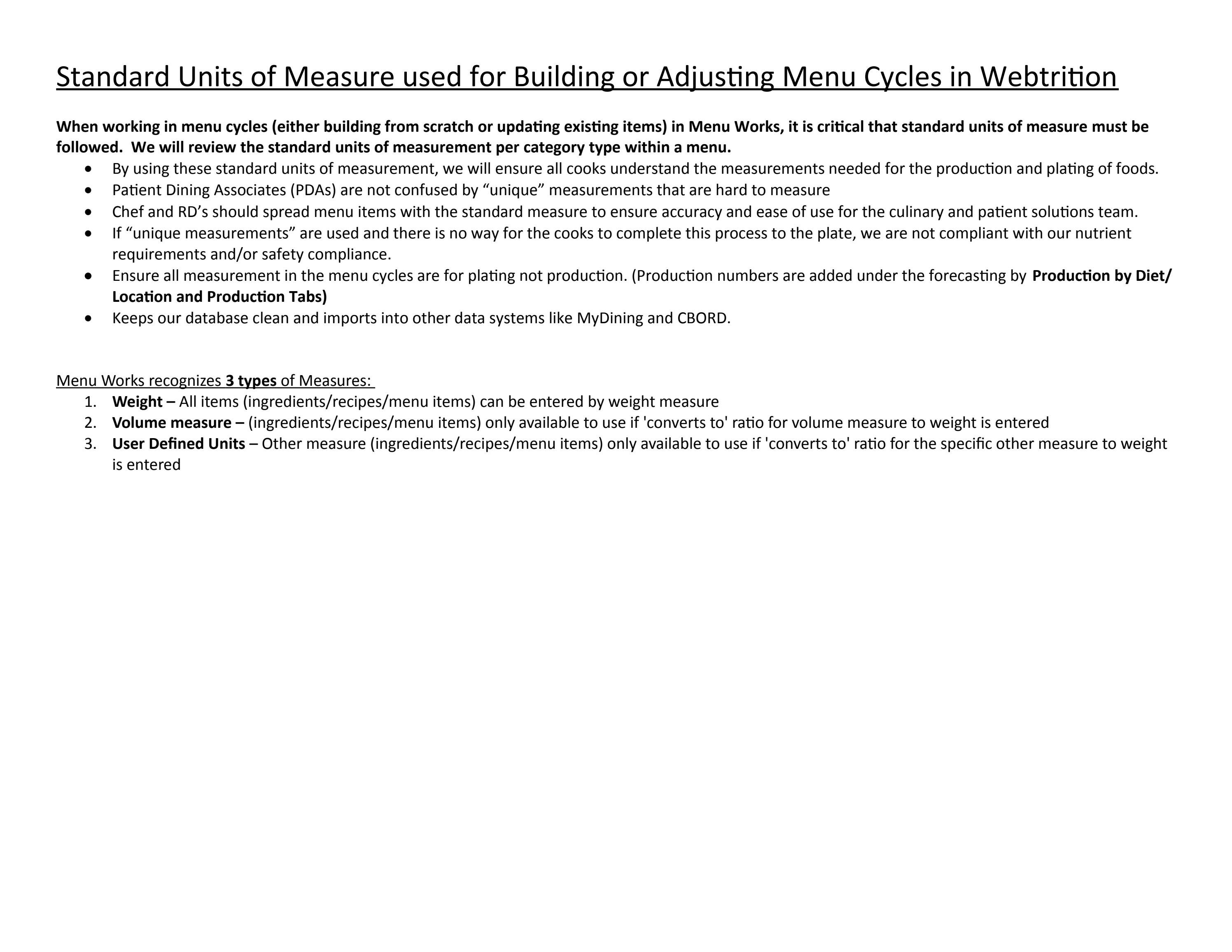 Webtrition: Standard Units of Measure in Menu Cycles by morrisonretail ...