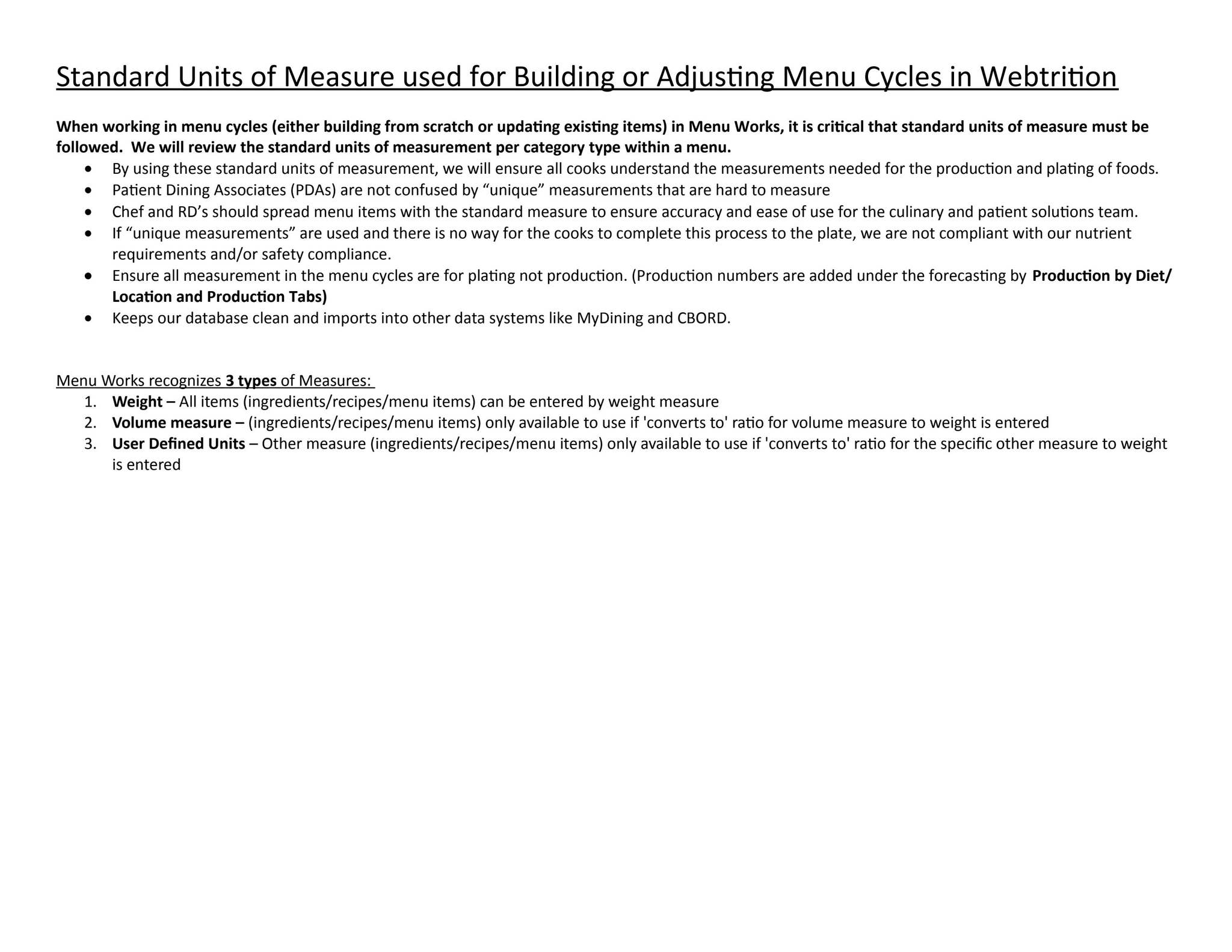 Webtrition: Standard Units of Measure in Menu Cycles by morrisonretail ...