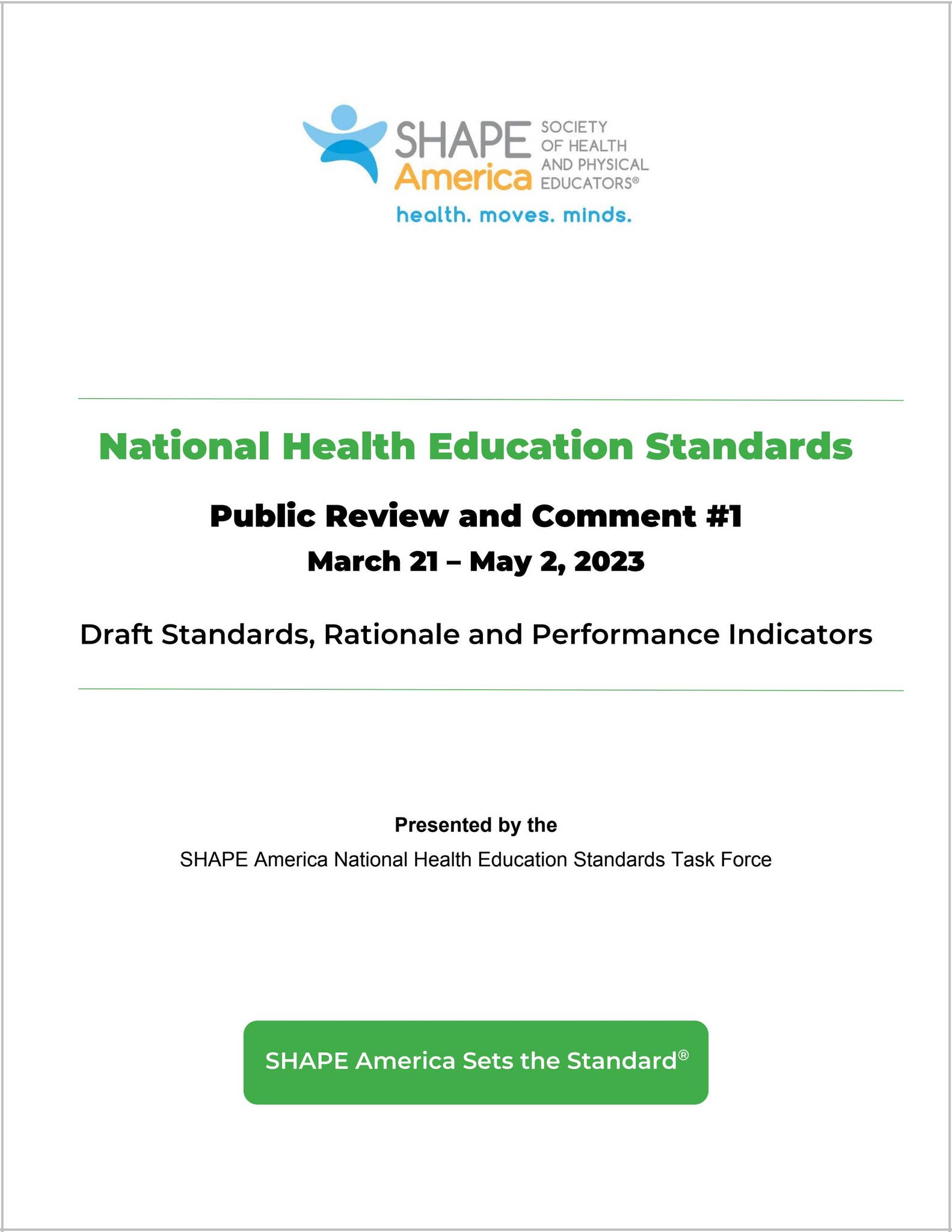 National Health Education Standards - Public Review & Comment #1 by ...