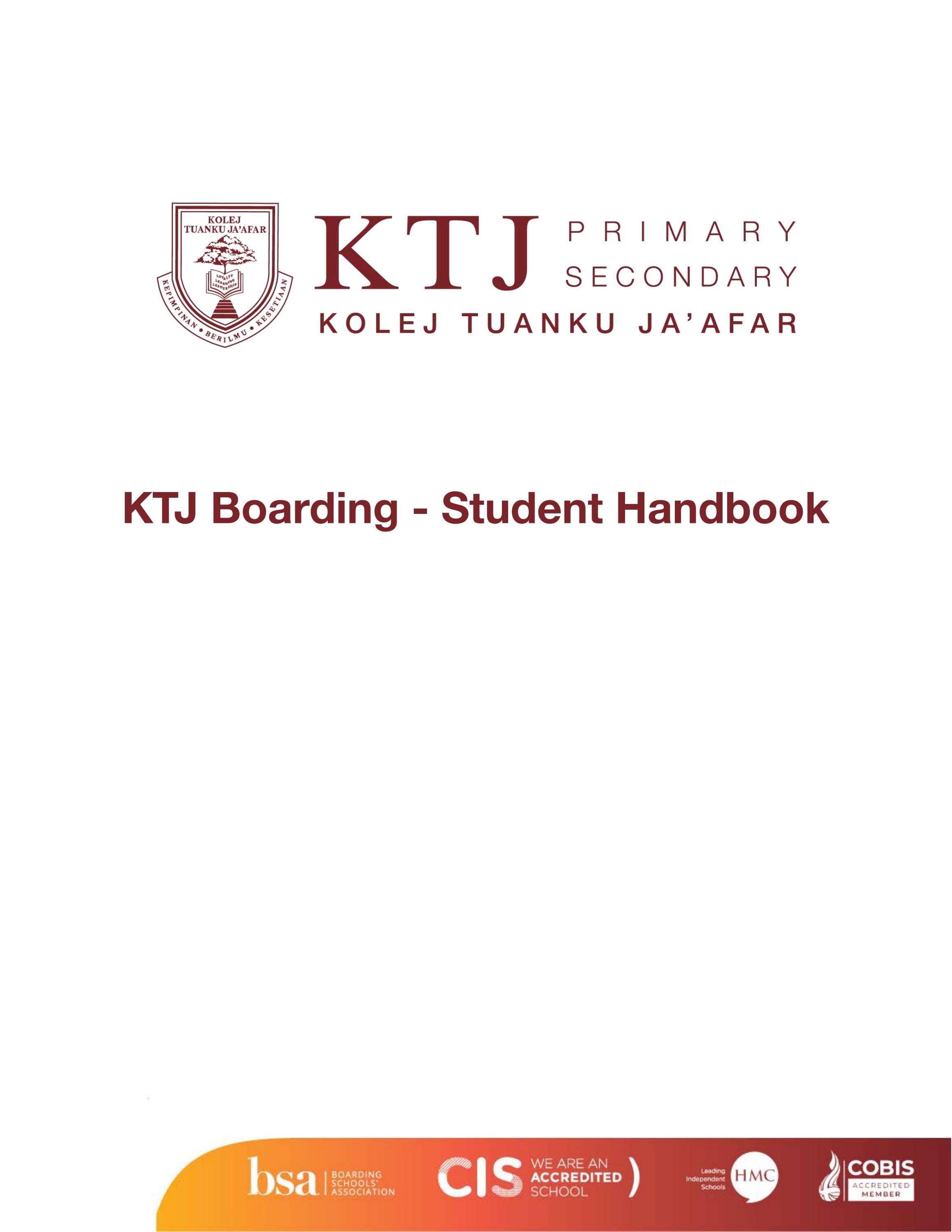 KTJ Boarding Student Handbook by Kolej Tuanku Ja'afar - Issuu