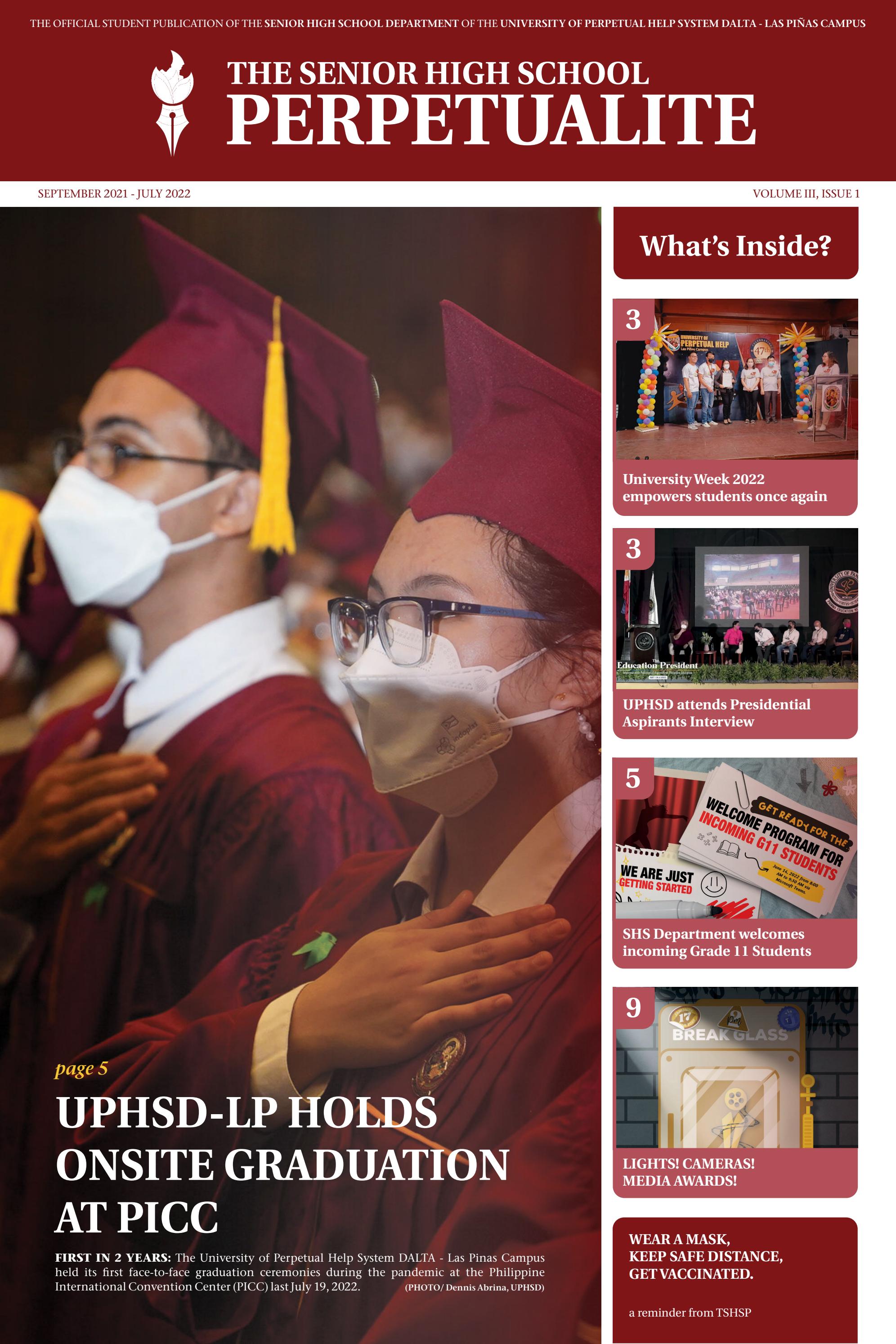 The Senior High School Perpetualite - Volume 3, Issue 1 by The Senior ...