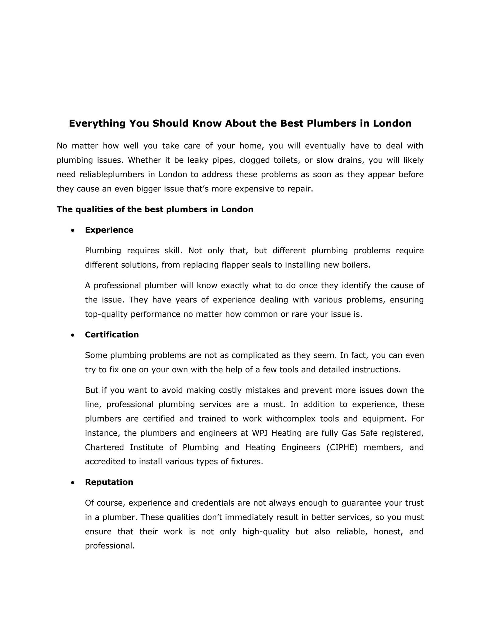 Everything You Should Know About the Best Plumbers in London by ...