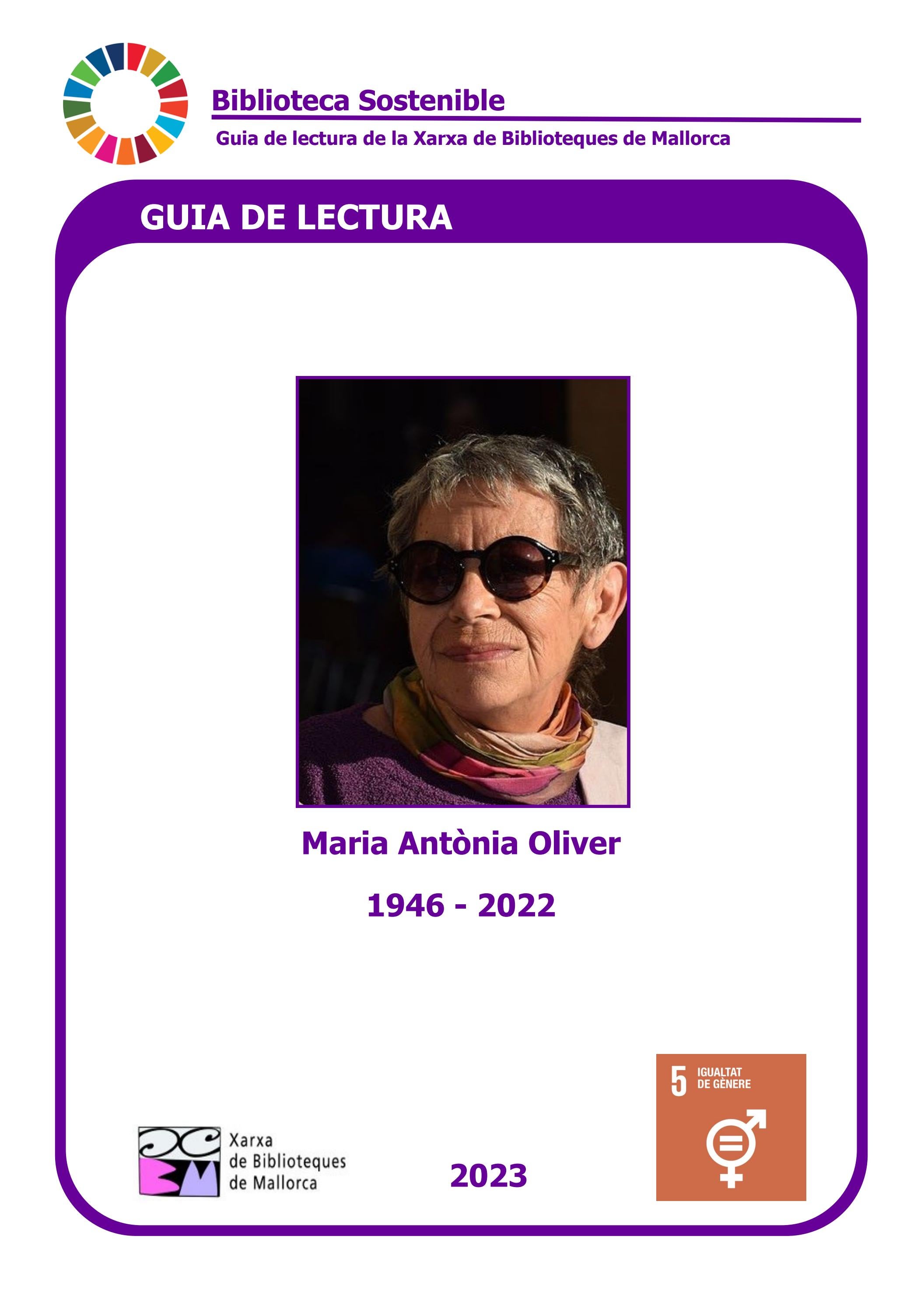 Guia de lectura Maria Antònia Oliver 1946 - 2022 by Bibliomallorca ...
