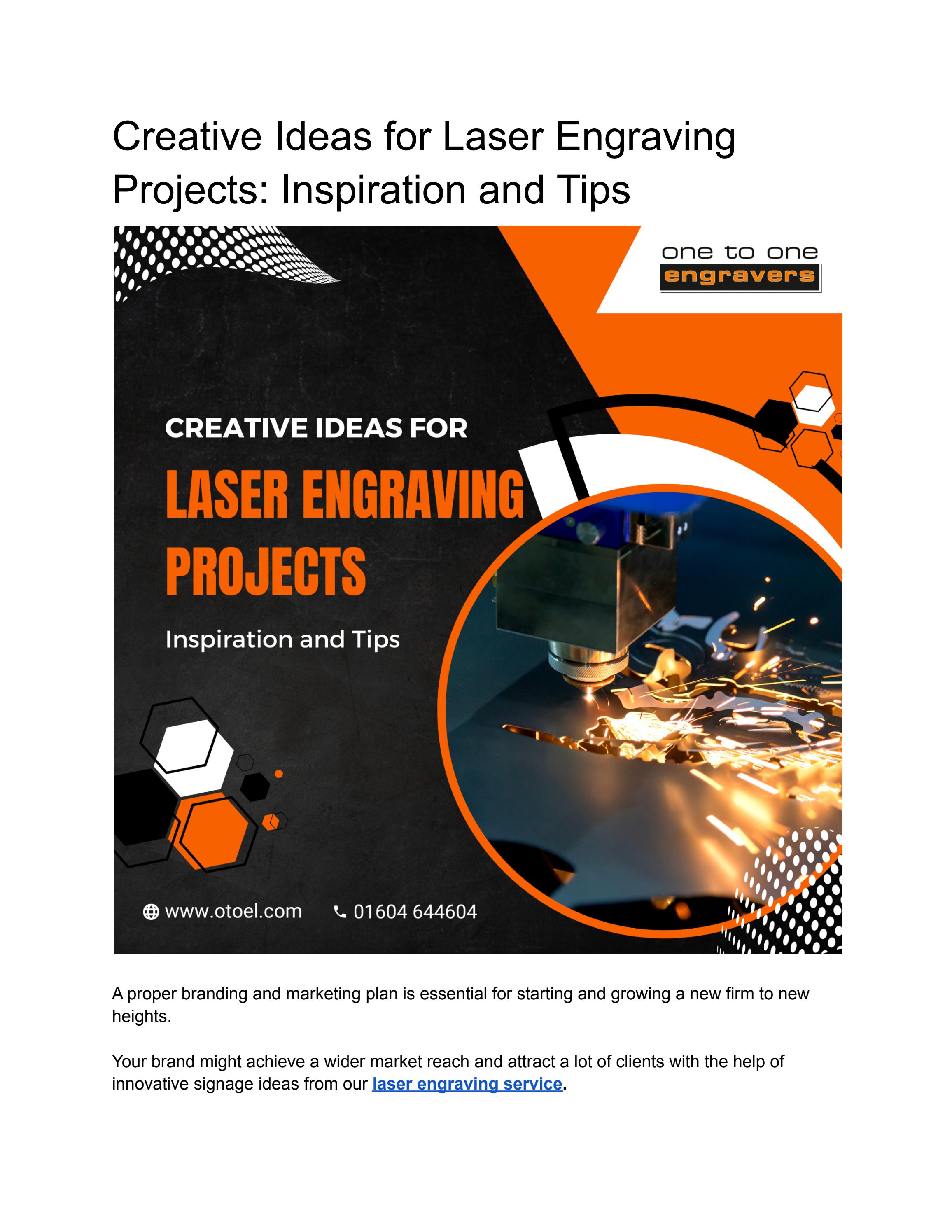 Creative Ideas for Laser Engraving Projects: Inspiration and Tips by ...