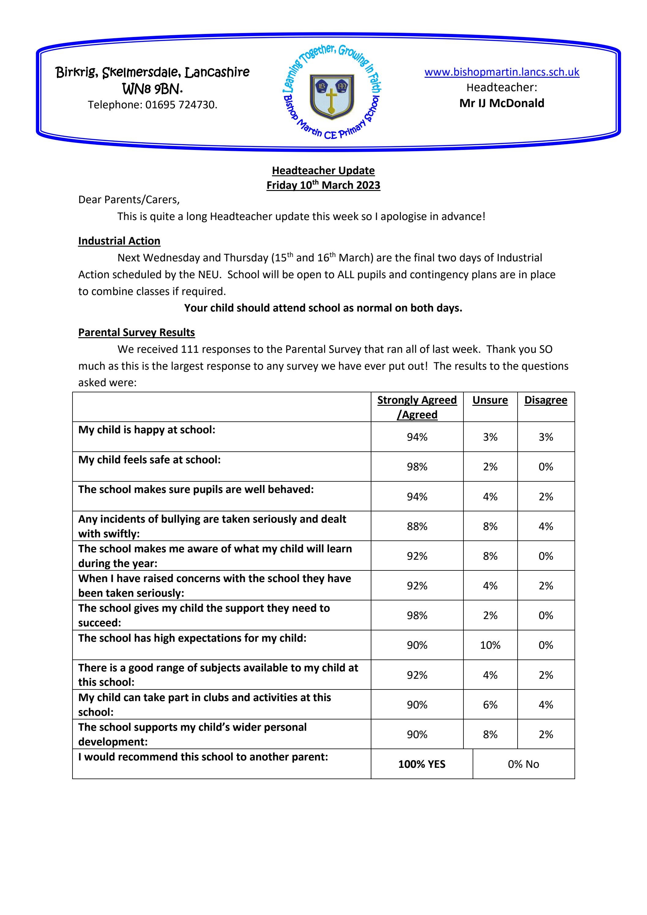 Headteacher Update 10th March 2023 by Schudio - Issuu