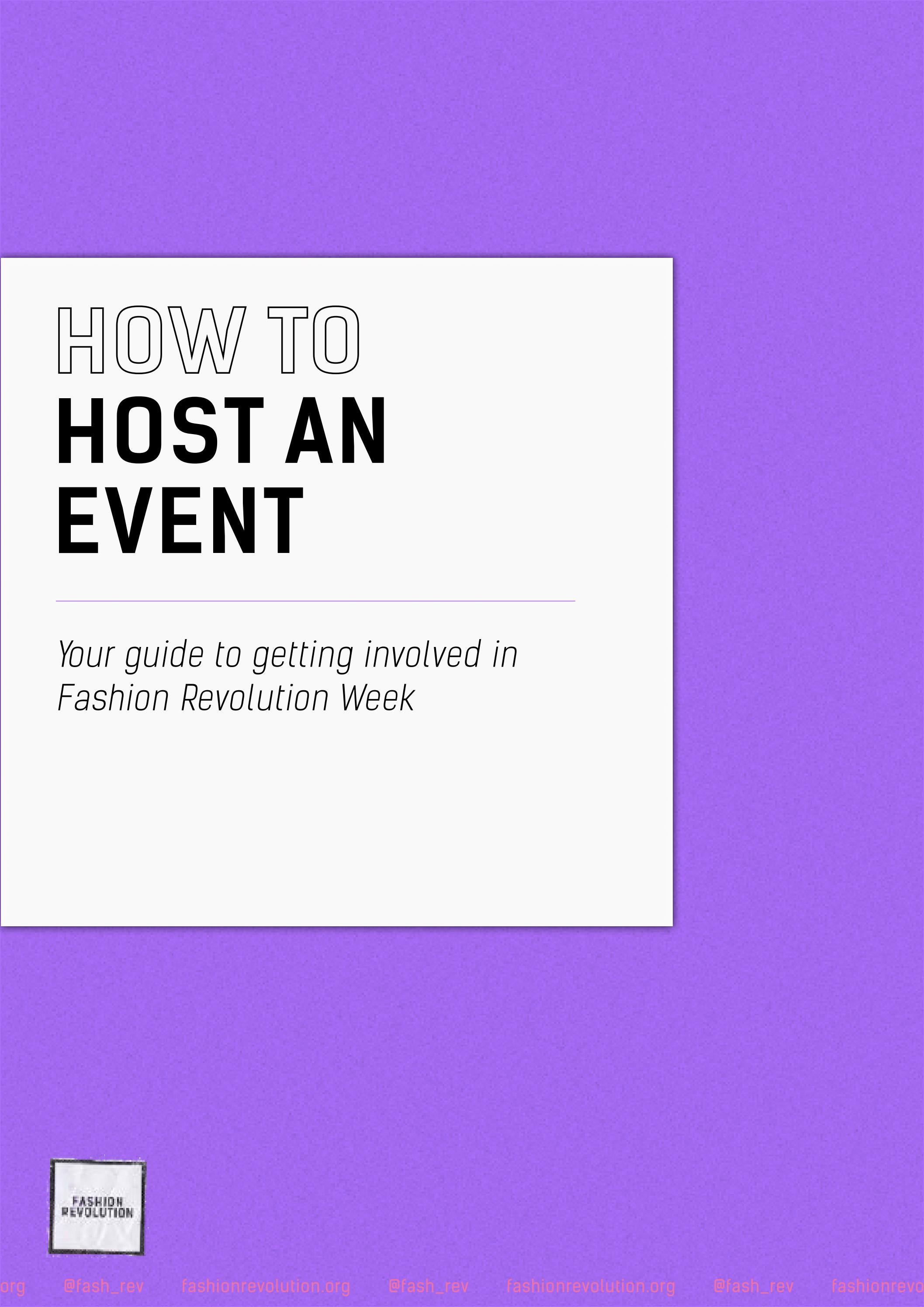 Fashion Revolution Week - How To Host an Event by Fashion Revolution ...