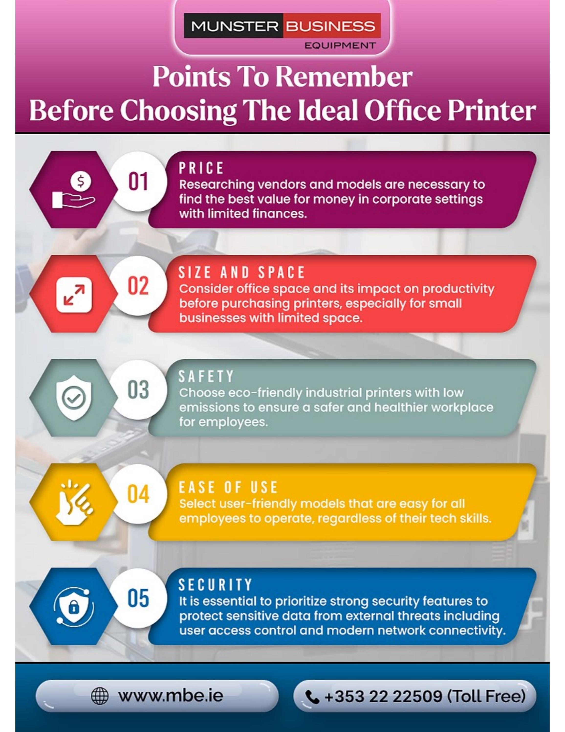 Points To Remember Before Choosing The Ideal Office Printers by Munster ...